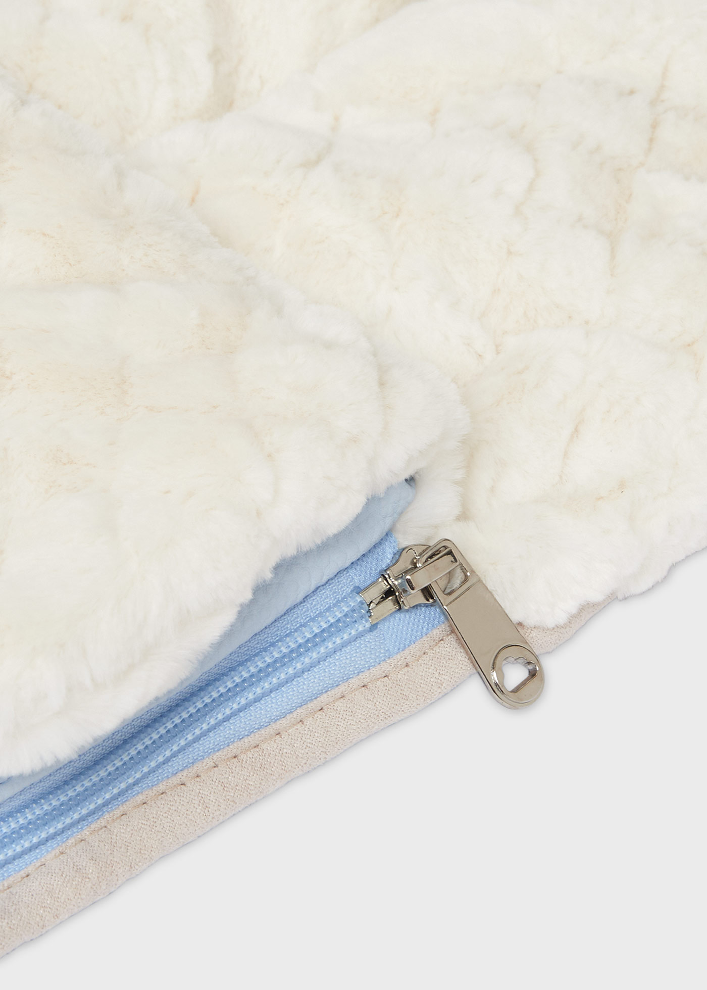 Leatherette and faux fur footmuff for baby | Mayoral
