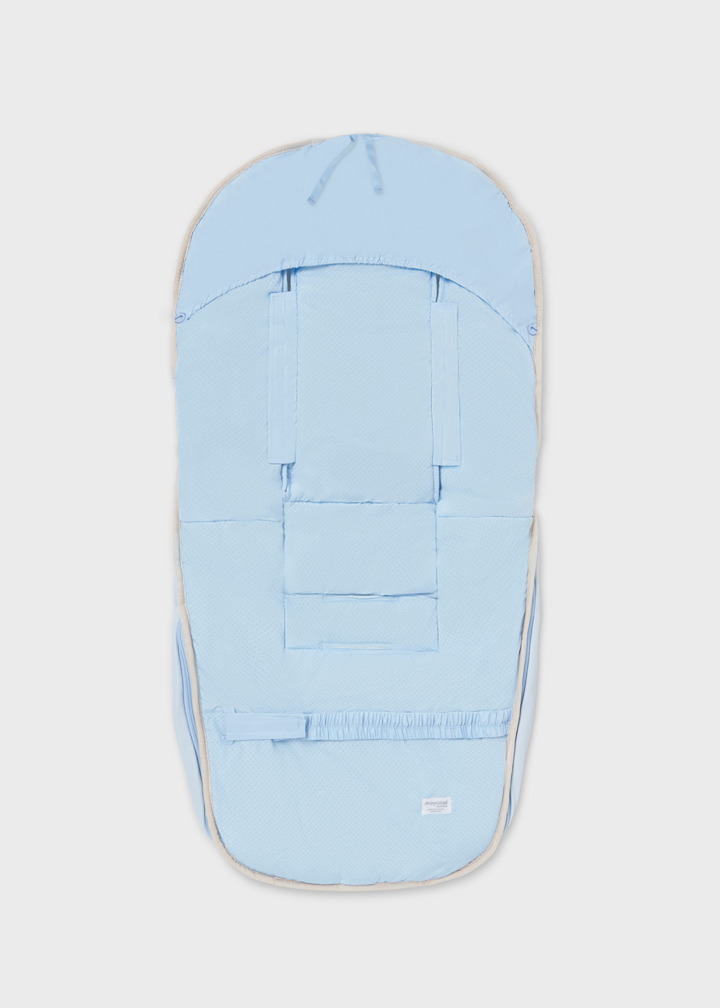 Leatherette and faux fur footmuff for baby | Mayoral