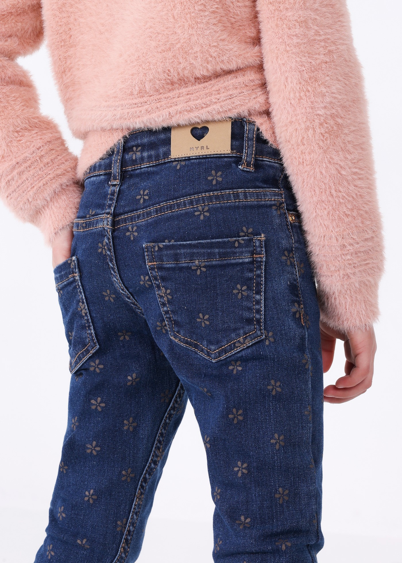 Pantalón Vaquero Estampado Skinny Fit Niña Mayoral