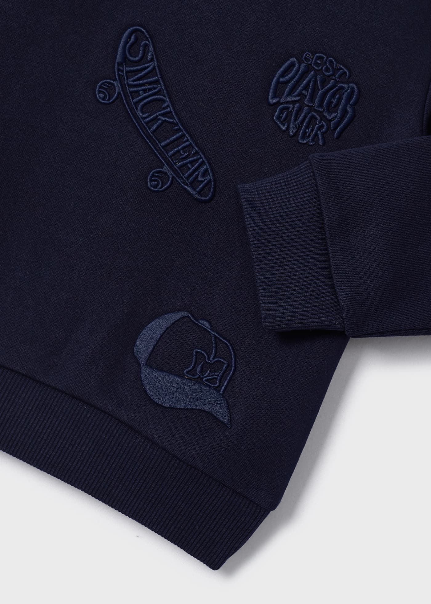 Tonal embroidered hoodie boy | Mayoral