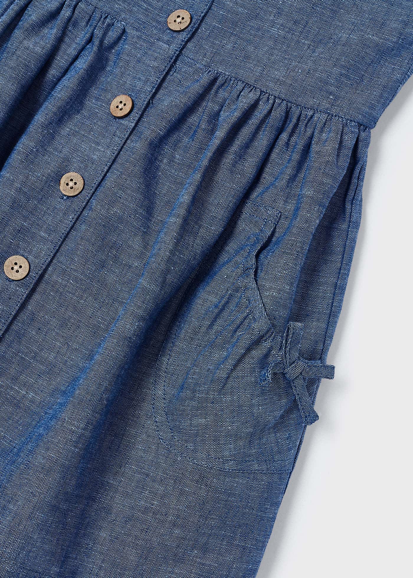 Girls linen dress Blue | Mayoral