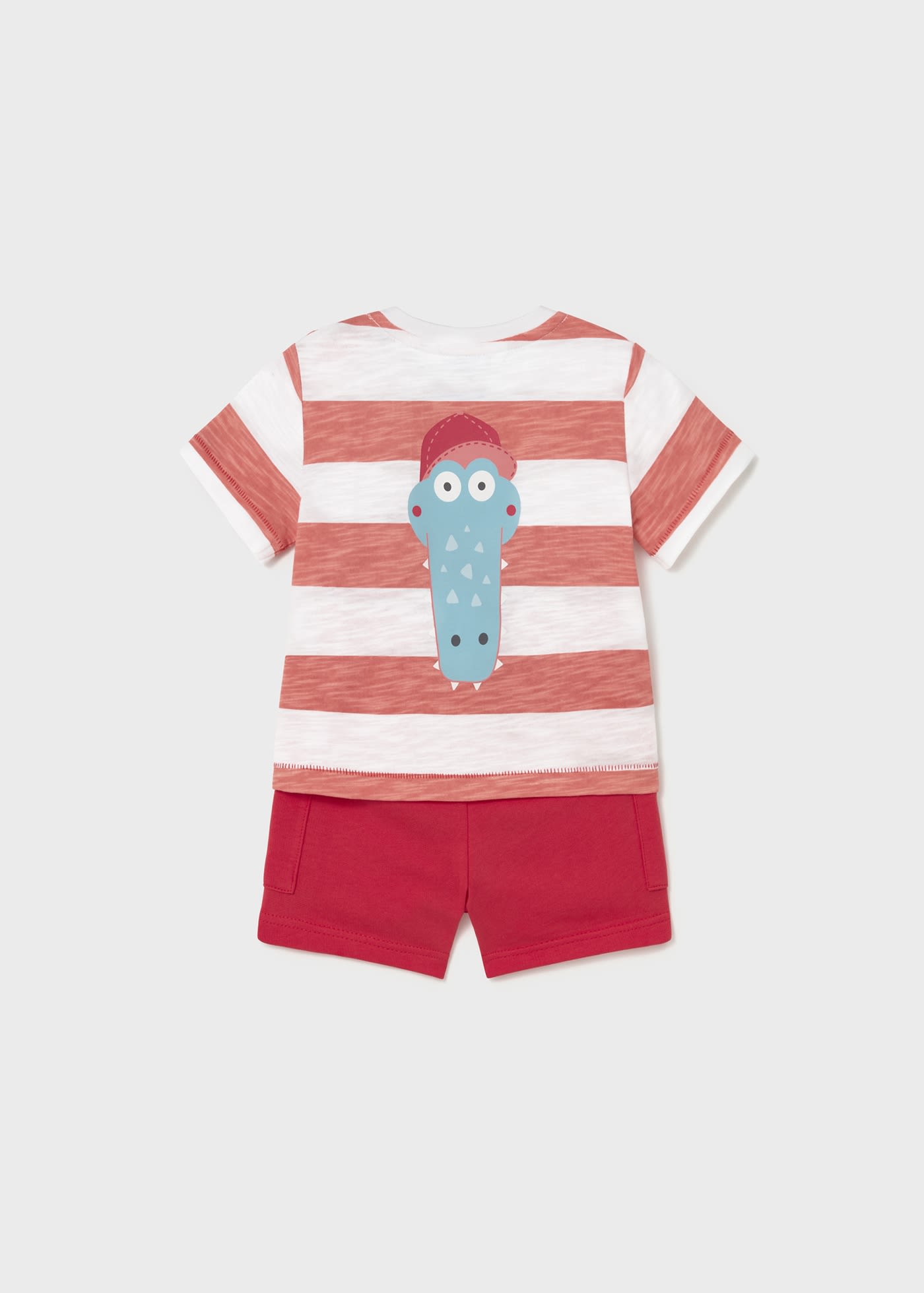 Conjunto malha riscas bebé Manga | Mayoral