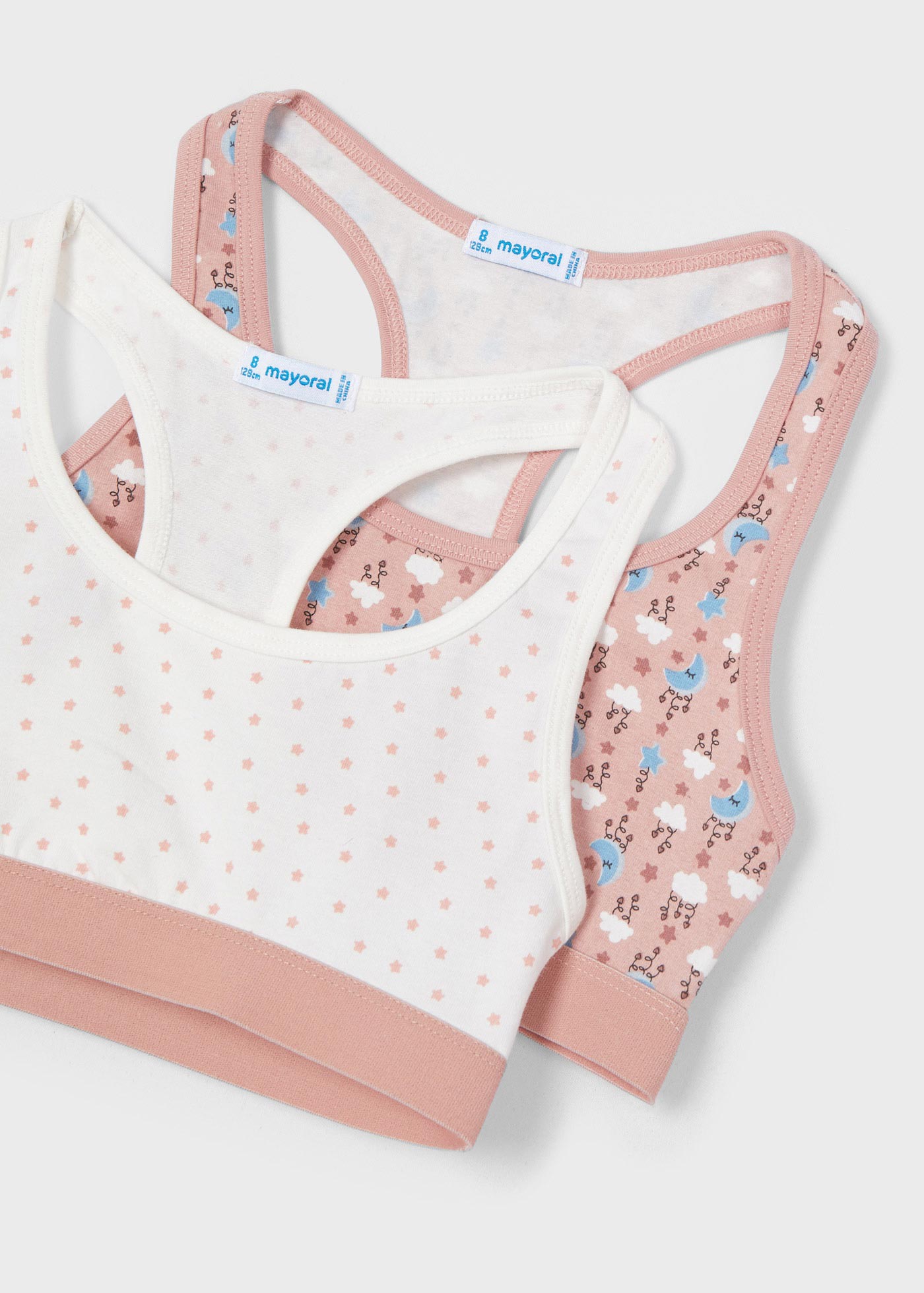 Pack top intimo con bretelle bambina Crudo-rosado | Mayoral