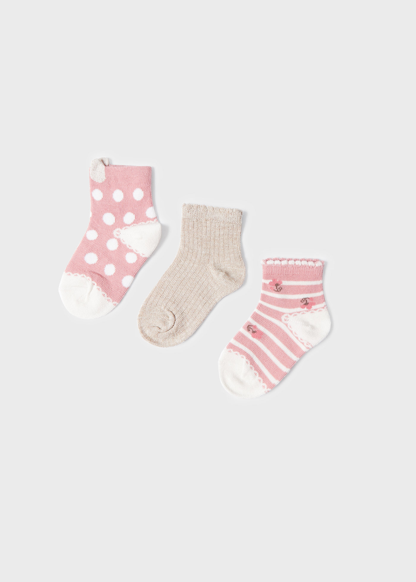 Pack 3 calcetines para bebé ECOFRIENDS Rubor | Mayoral