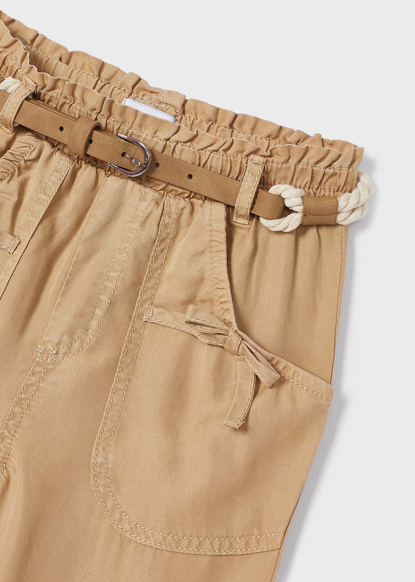 Pantalón largo fluido de TENCEL™ Lyocell para niña Tostado | Mayoral