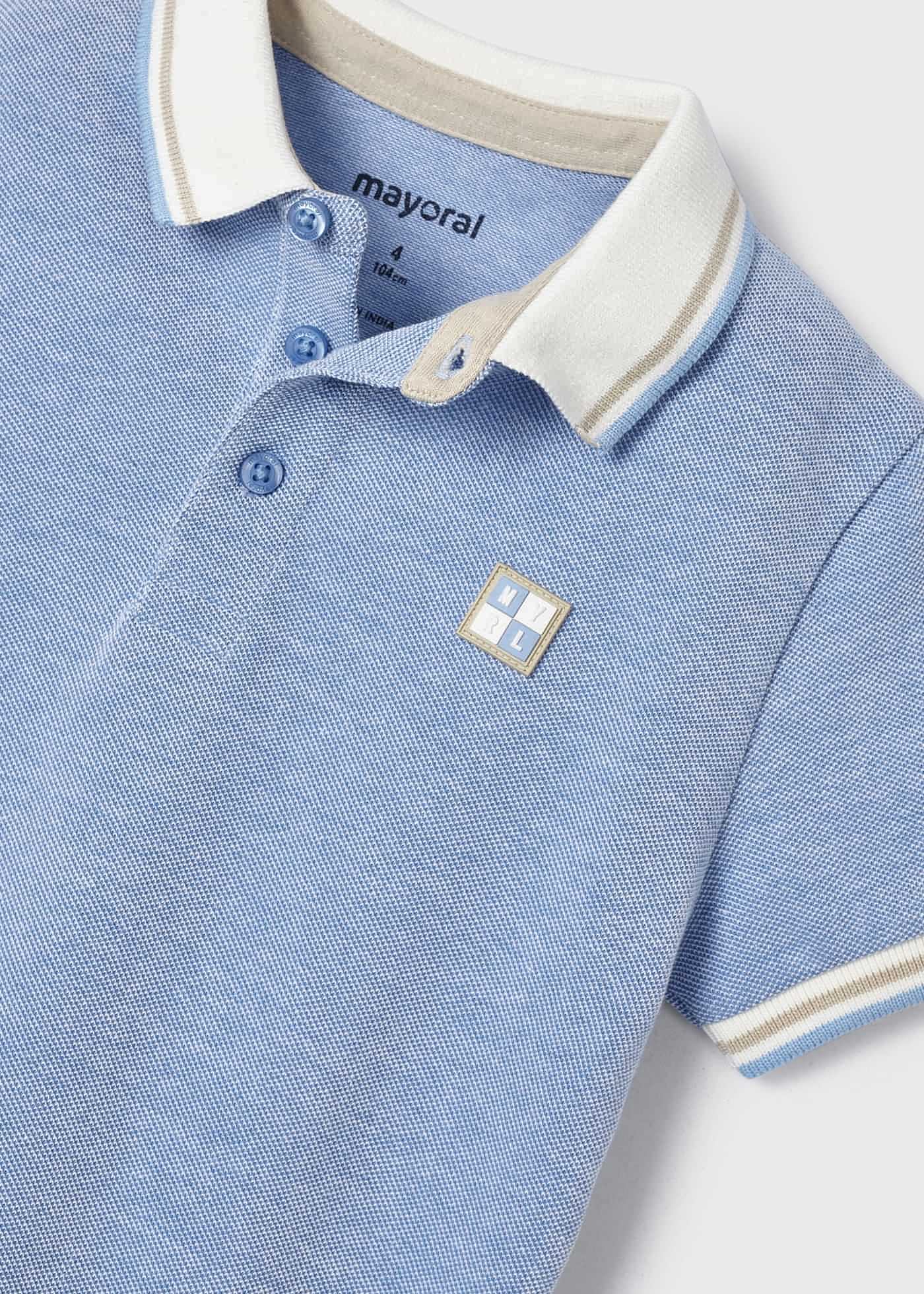Polo de algodão sustentável menino Sky blue | Mayoral