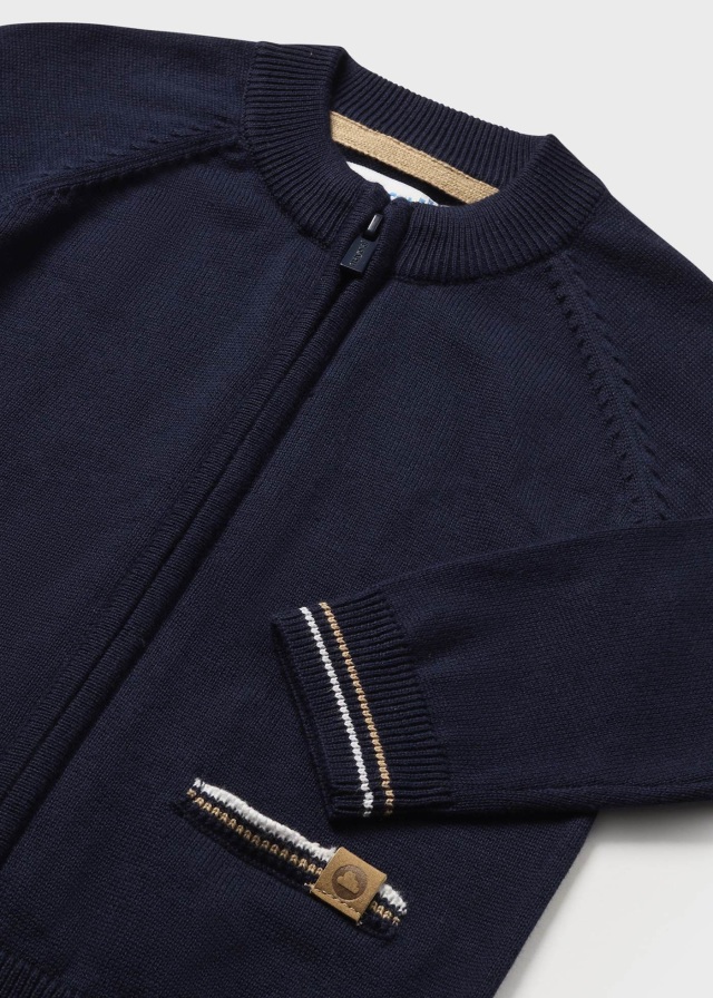 Jacheta eleganta tricot bebe Navy blue | Mayoral