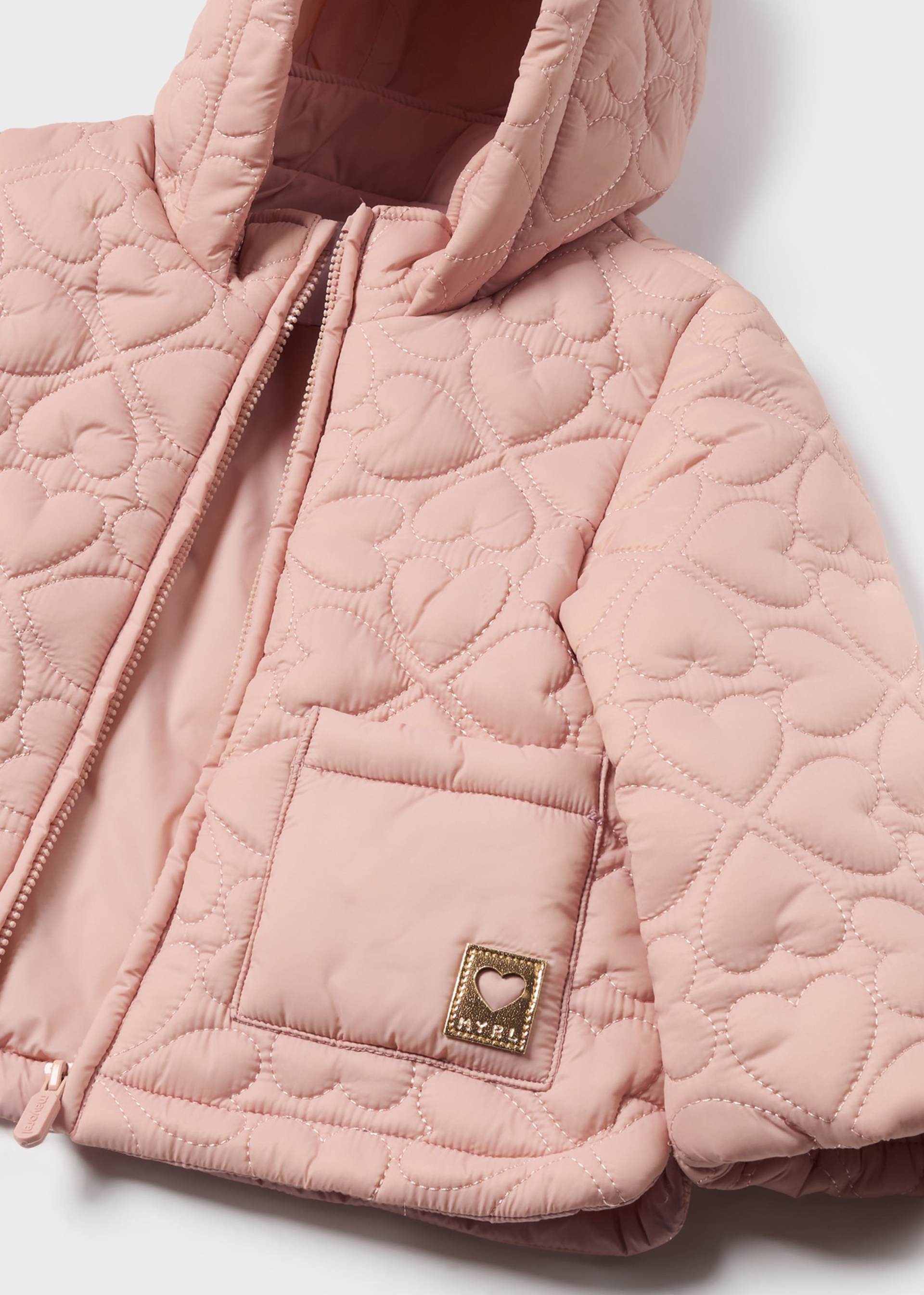 Baby Quilted Heart Jacket Blush | Mayoral