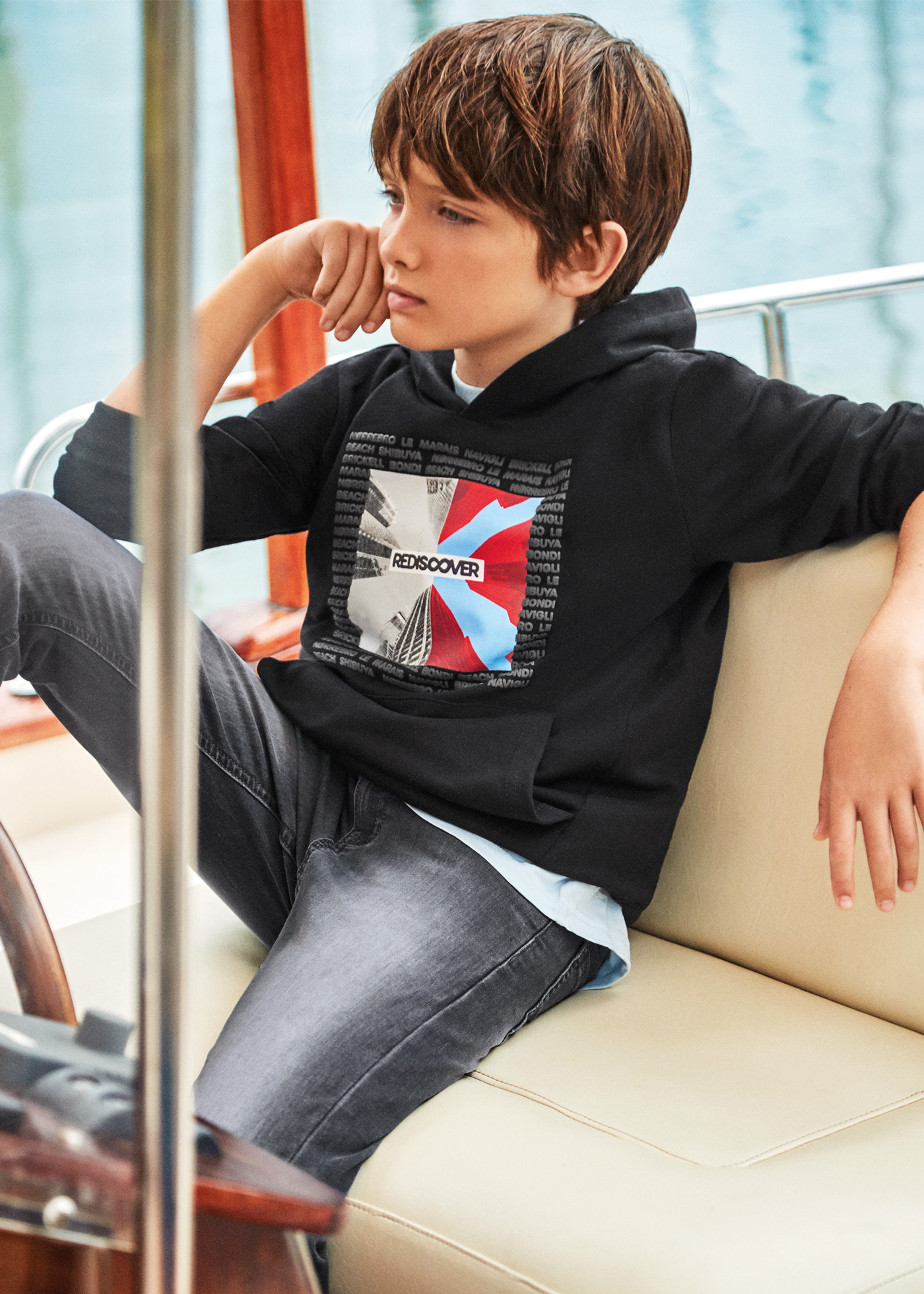 Hoodie with Motif Boy | Mayoral