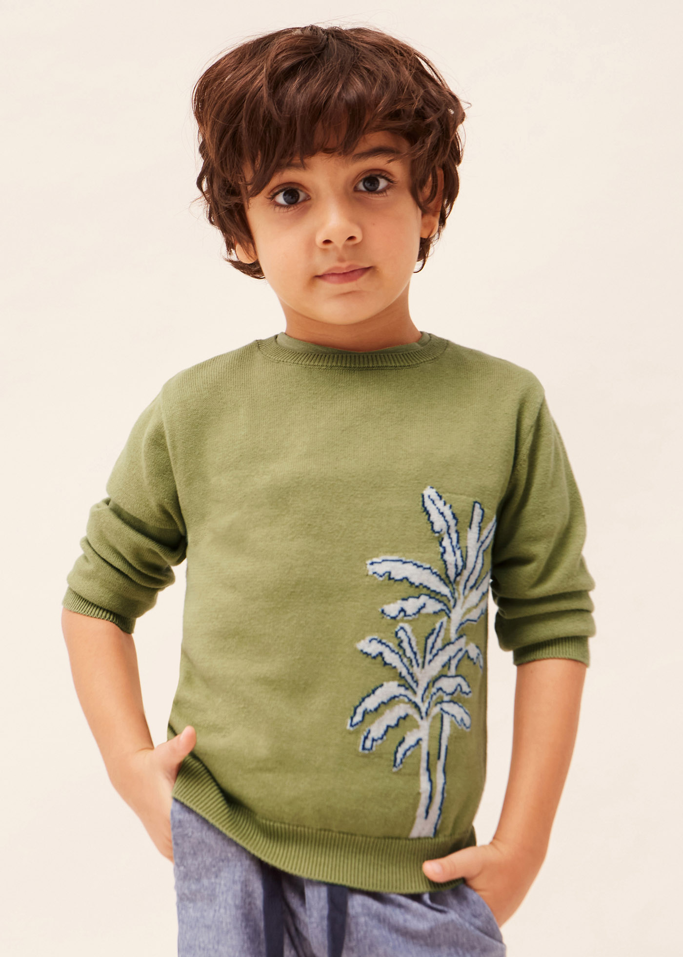 Sustainable cotton print jumper boy | Mayoral