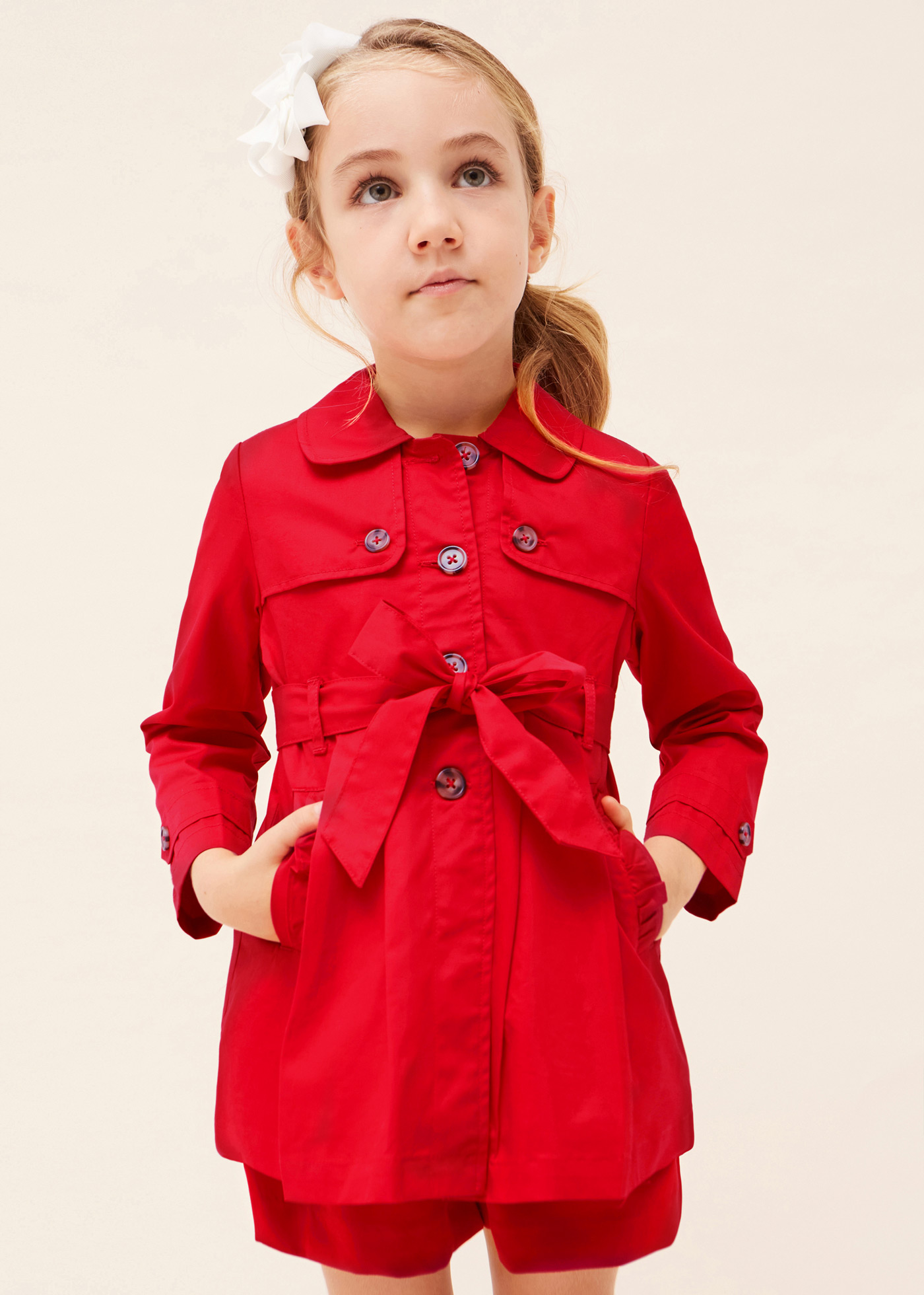 Trench coat with bow girl | Mayoral