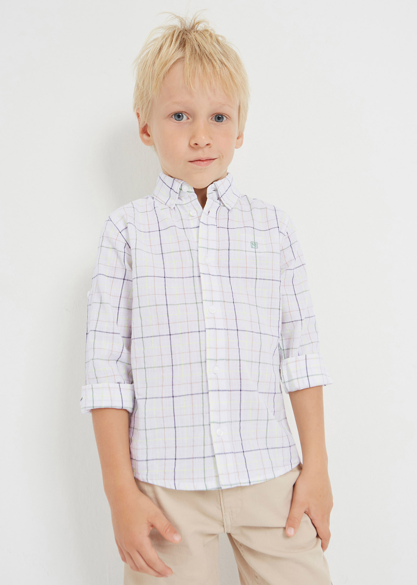 Camasa cu maneca lunga imprimeu bumbac sustenabil pentru baiat | Mayoral