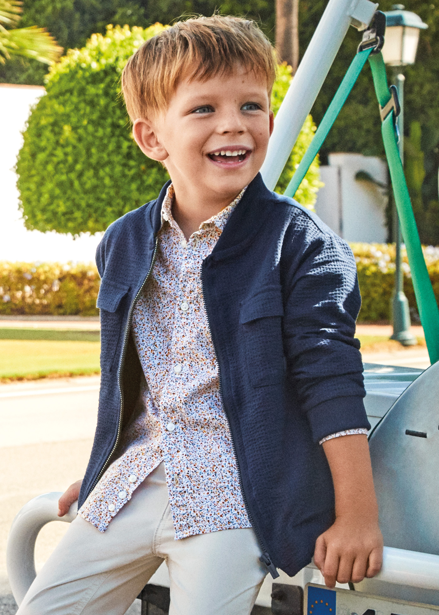 Sustainable cotton zip jumper boy | Mayoral