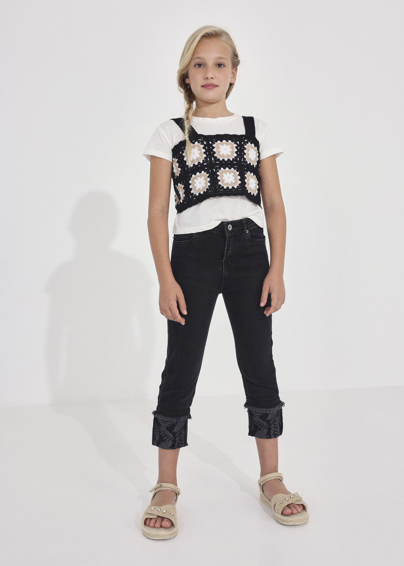 Denim Cropped Pants Girl | Mayoral