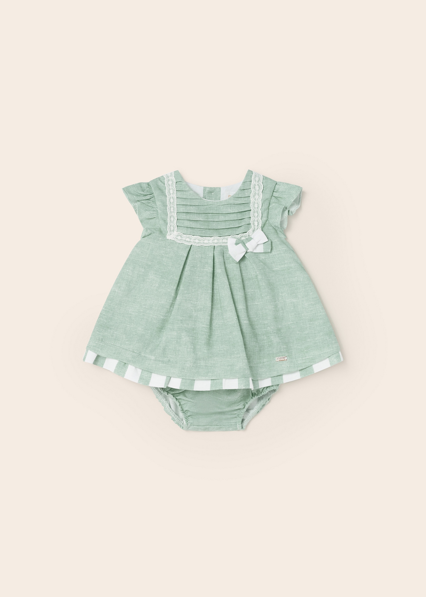 Linen dress with nappy cover newborn | Mayoral