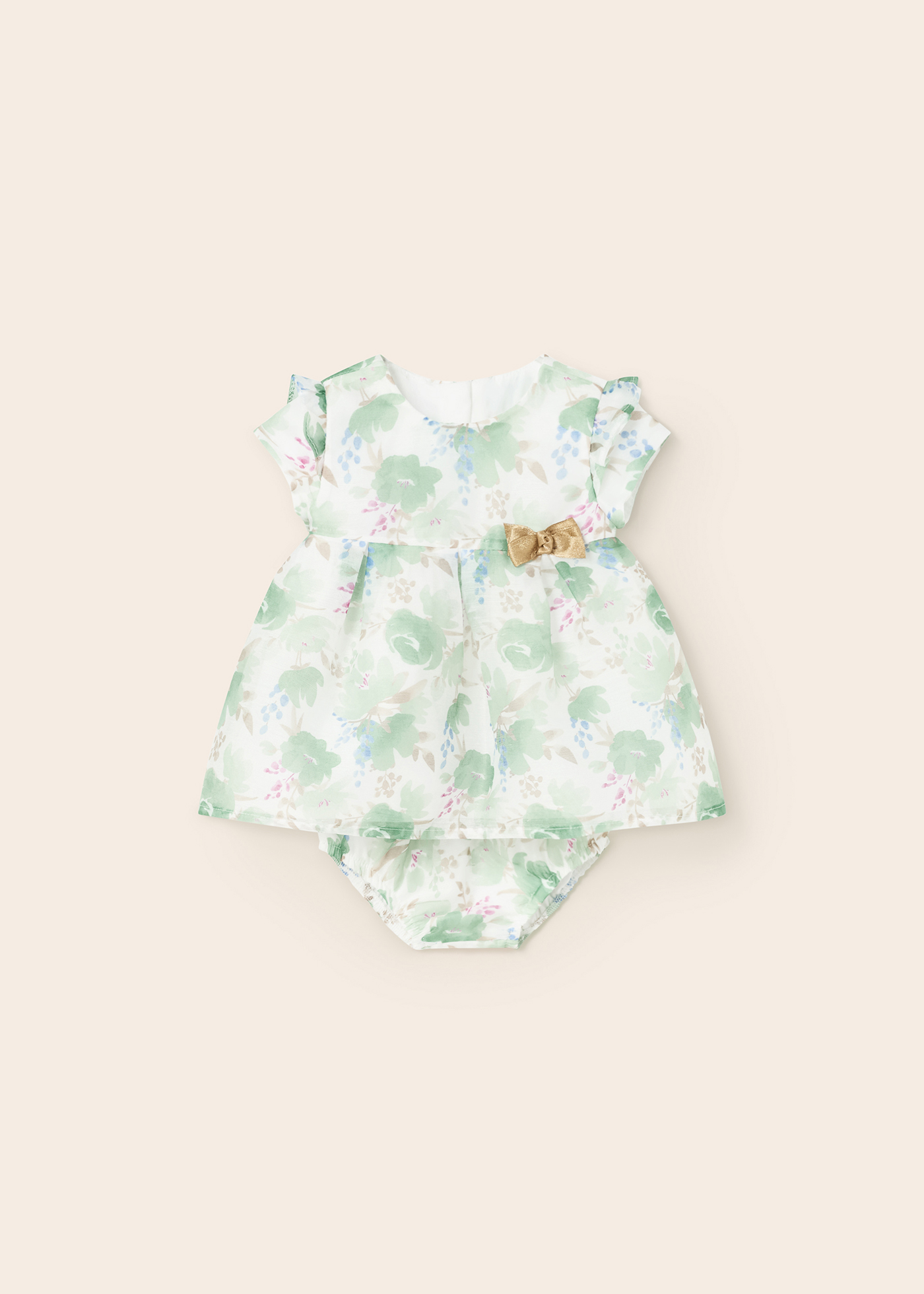 Print ceremony dress with nappy cover newborn | Mayoral