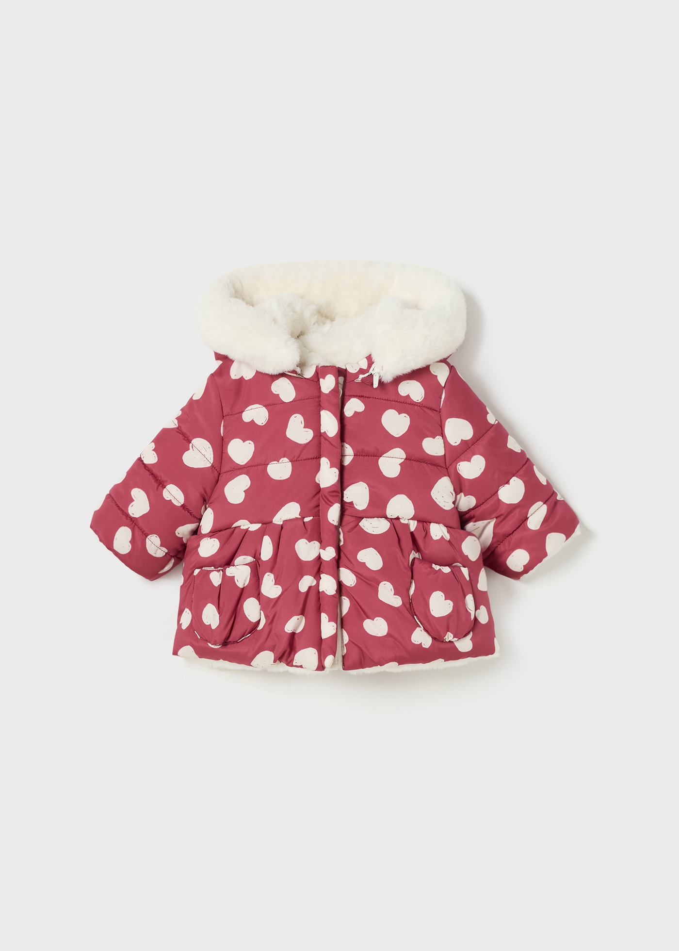 Reversible puffer jacket recycled fiber newborn baby | Mayoral