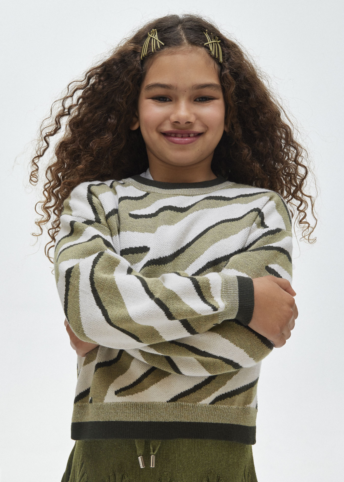 Knit sweater animal print girl | Mayoral