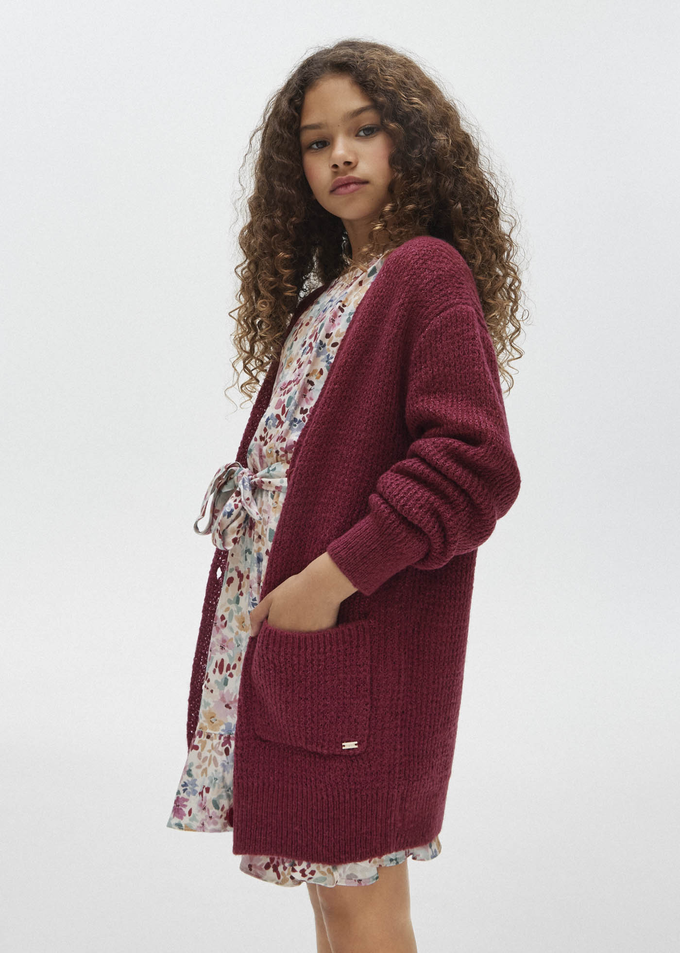 Long knit cardigan girl | Mayoral