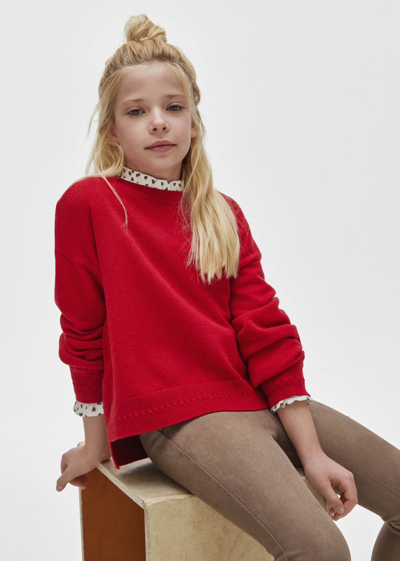 Rib knit sweater girl | Mayoral