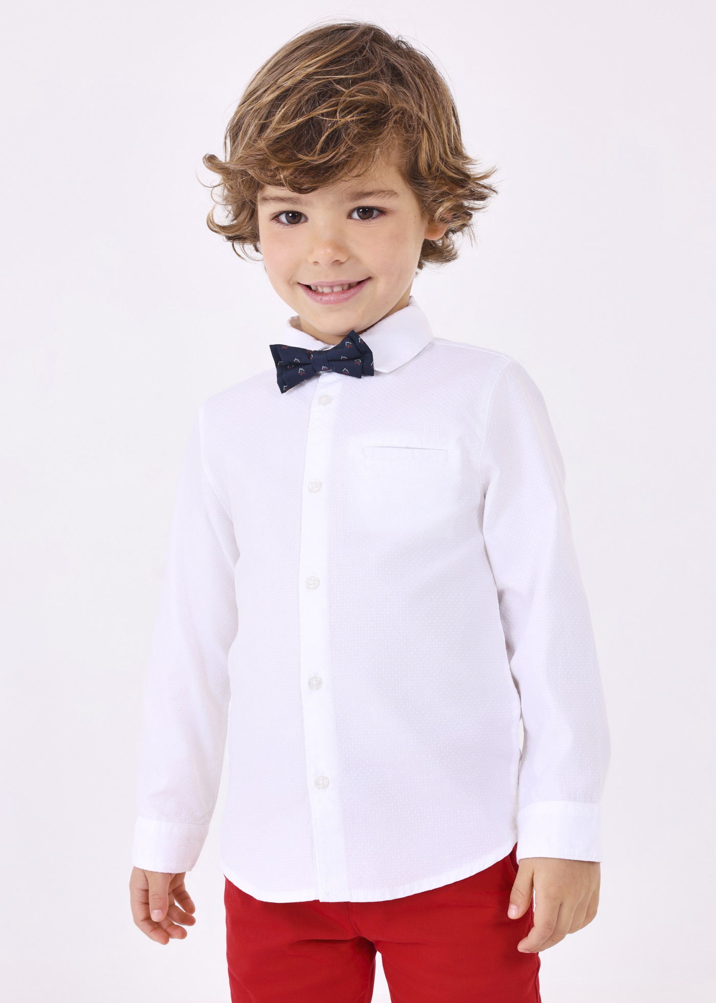 Textured shirt and bow tie Better Cotton boy | Mayoral