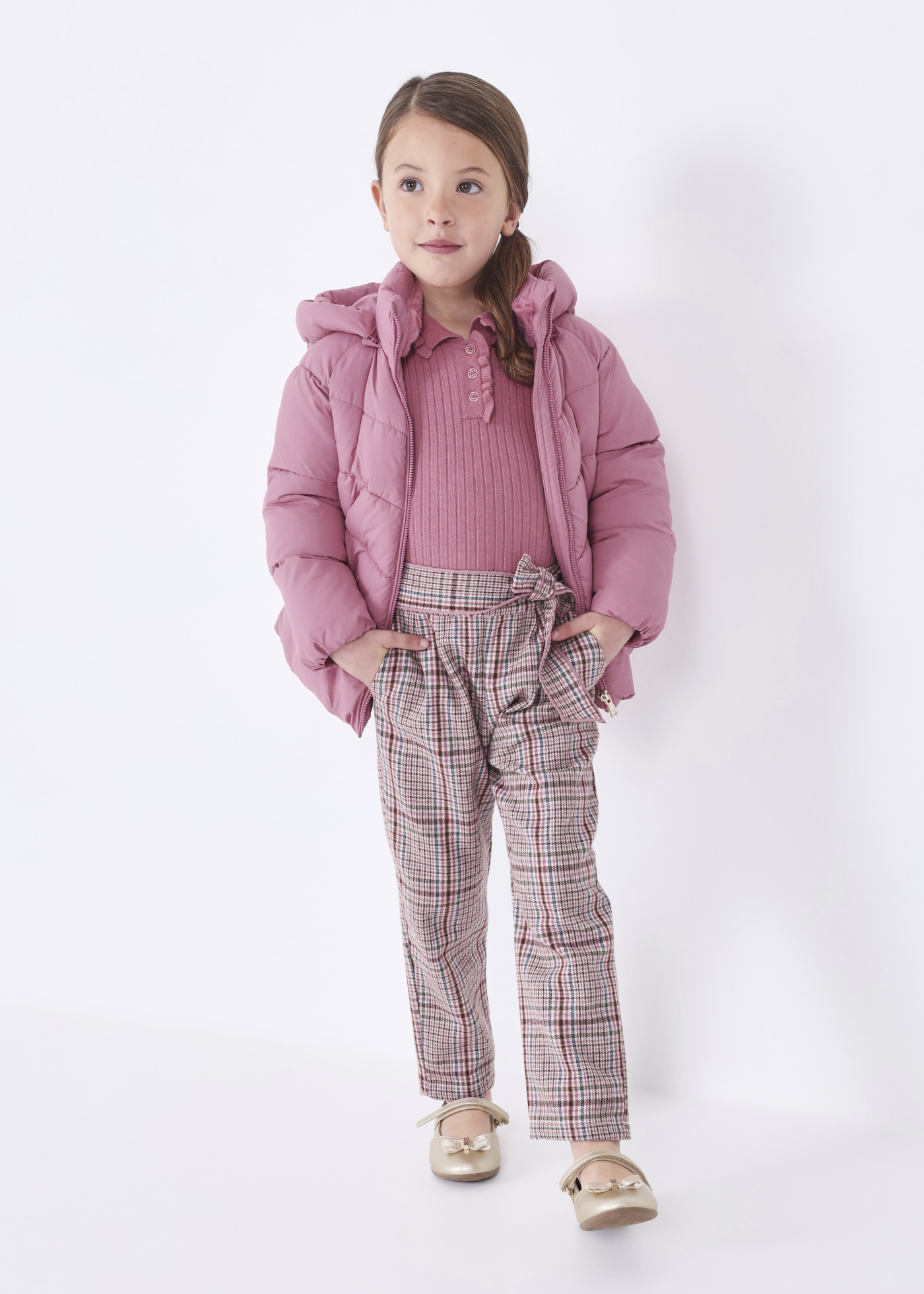 Girl check trousers with bow | Mayoral