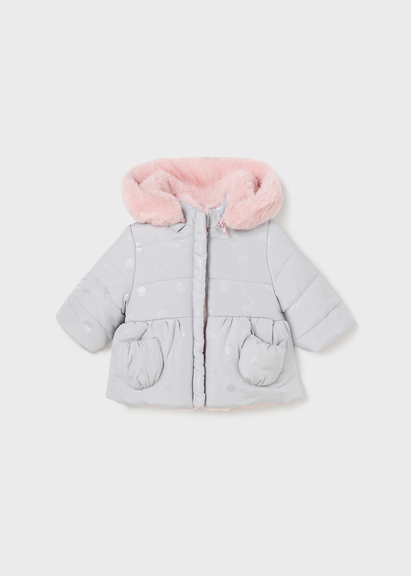 Reversible puffer jacket recycled fiber newborn baby | Mayoral