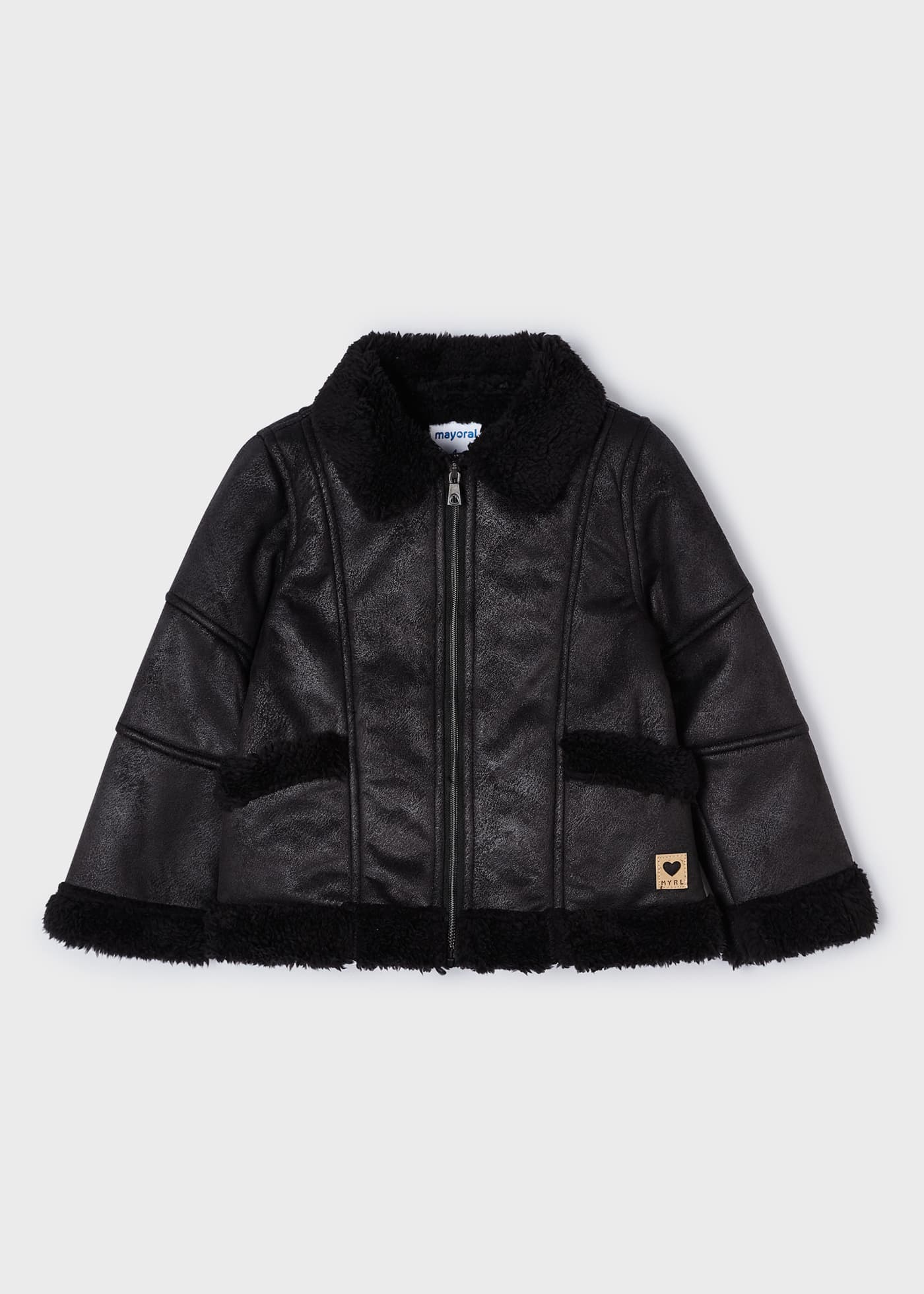 Faux fur lined jacket girl | Mayoral