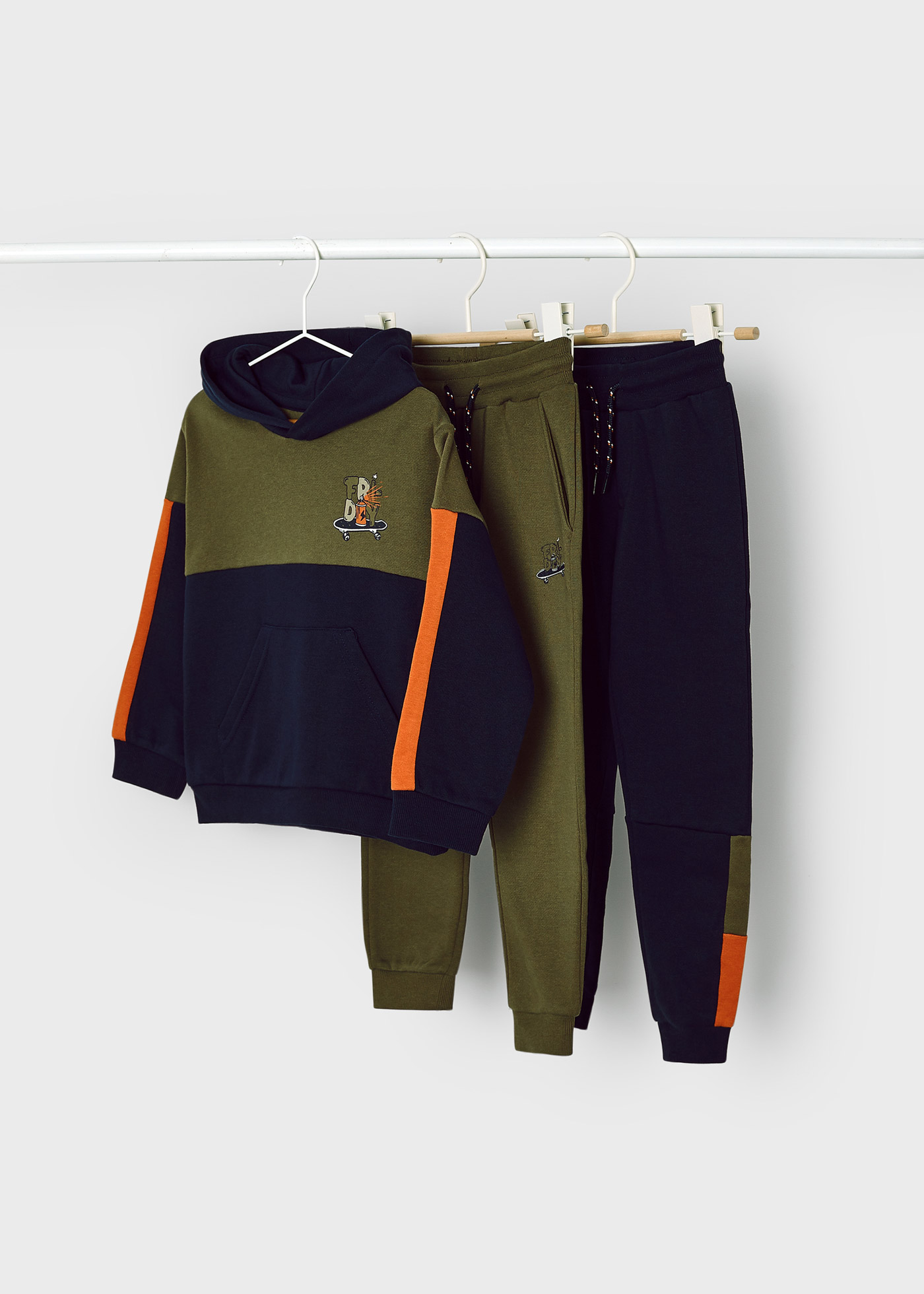 3-piece tracksuit color block boy | Mayoral