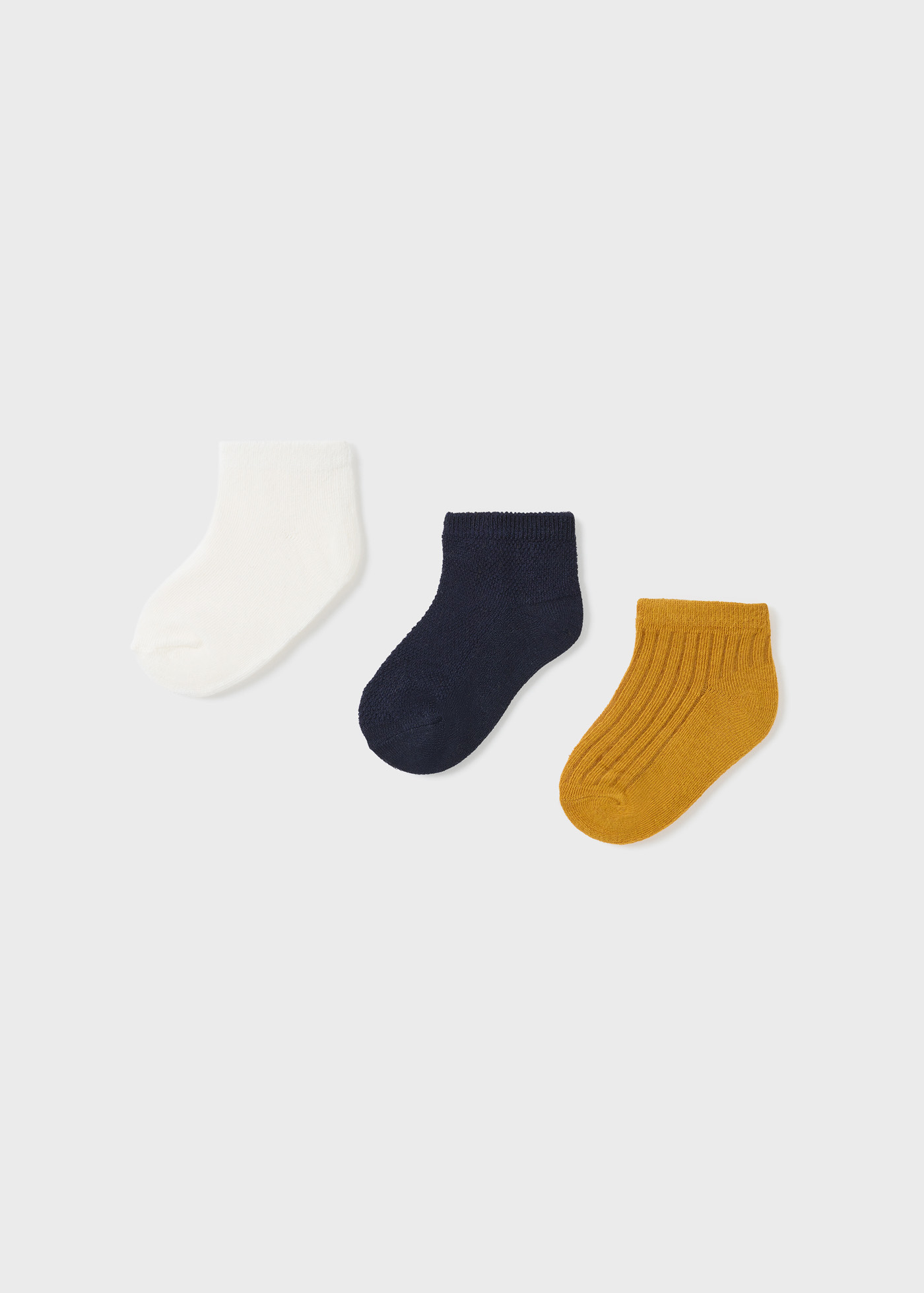 Baby Set of 3 Socks Organic Cotton Ochre | Mayoral
