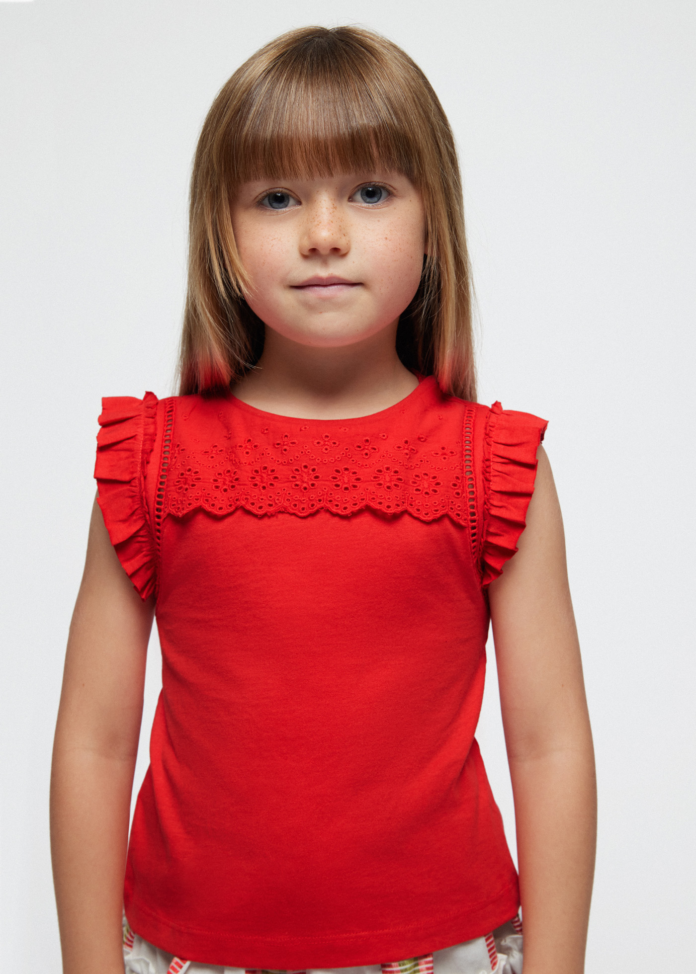 Girls eyelet t-shirt Better Cotton Granadine | Mayoral