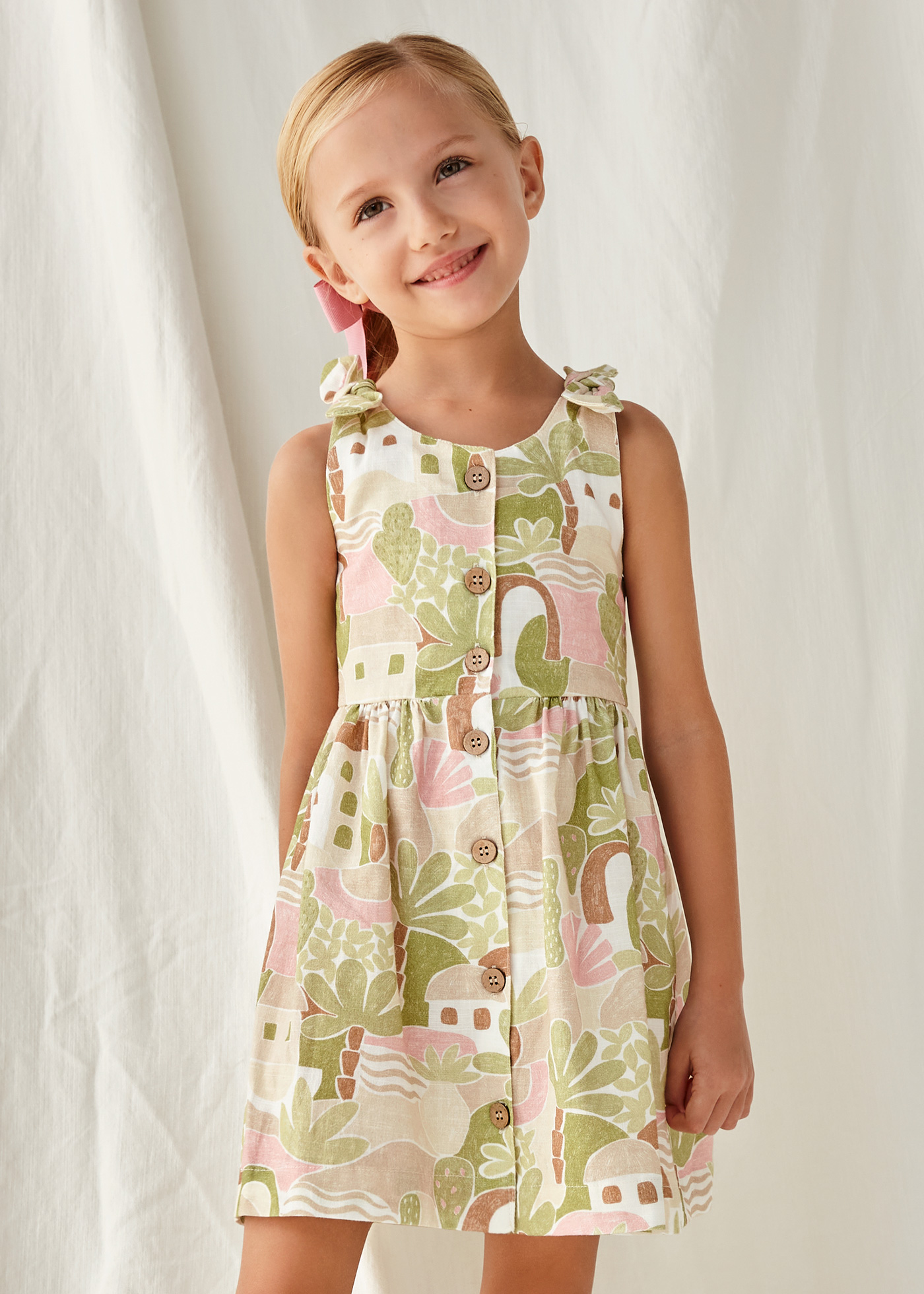 Girls printed dress Better Cotton | Mayoral