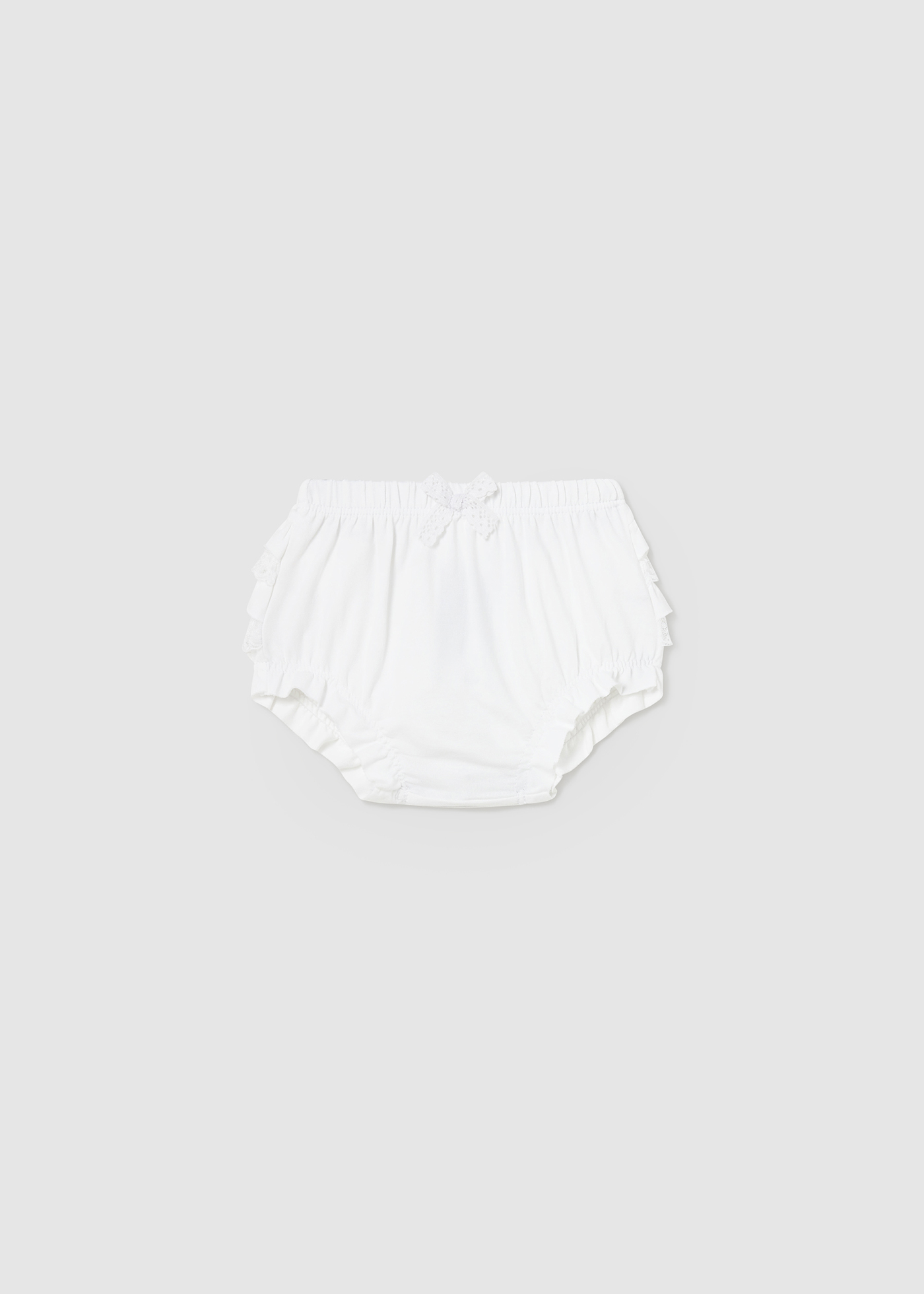 Newborn ruffled bloomers Better Cotton White | Mayoral
