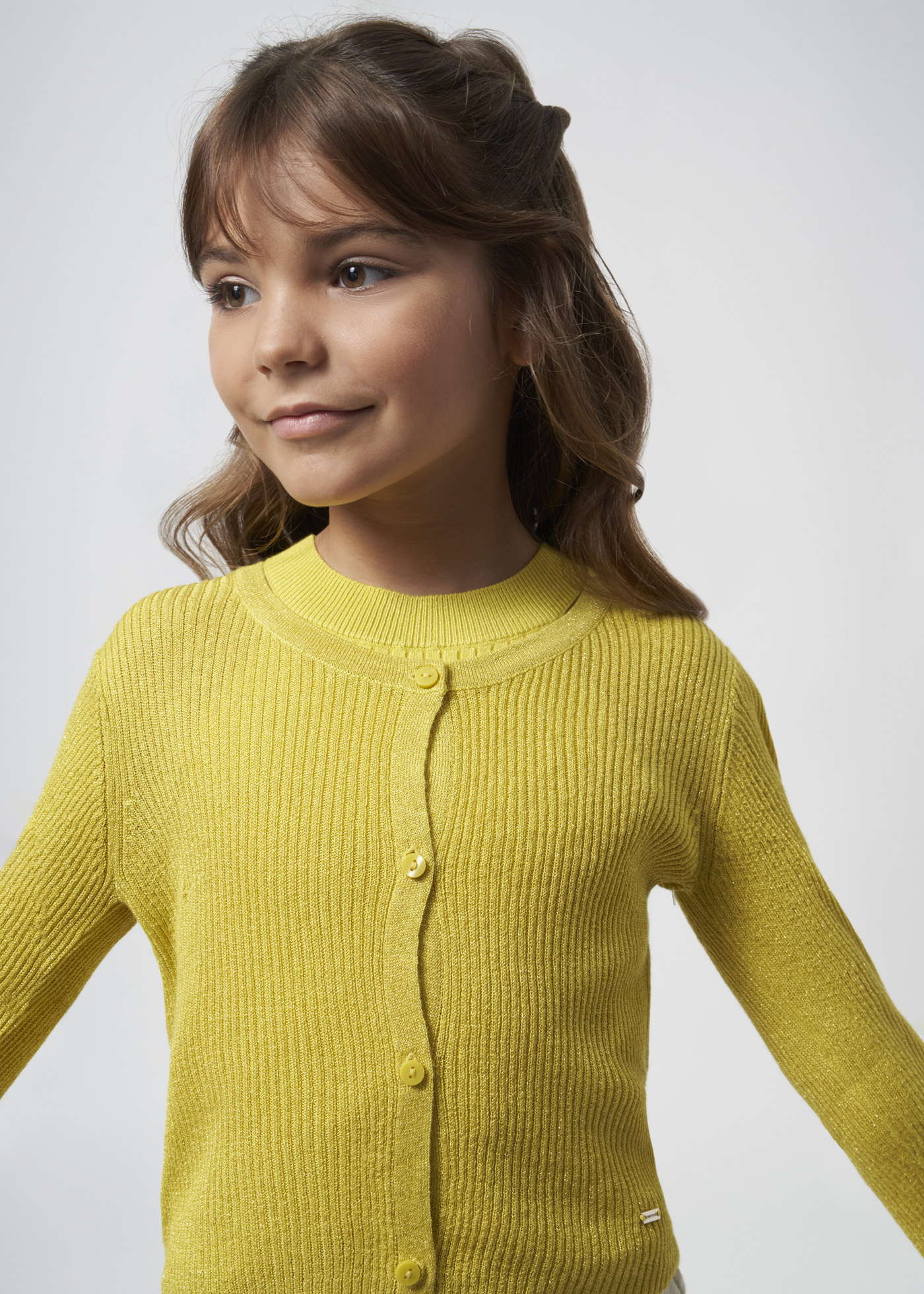 Girls knit cardigan LENZING™ ECOVERO™ Viscose Pistachio | Mayoral