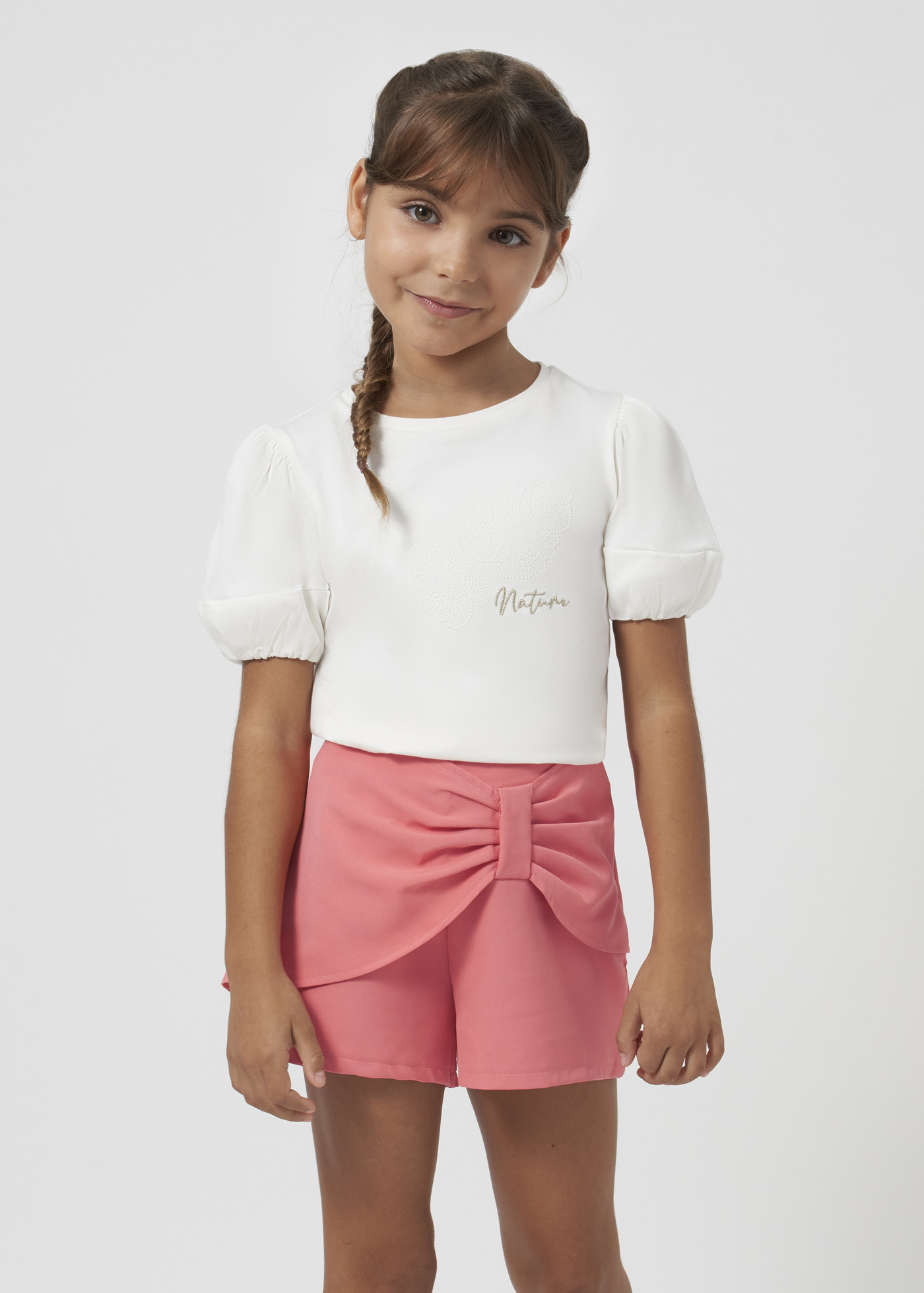 Girl Bow Shorts Flamingo | Mayoral