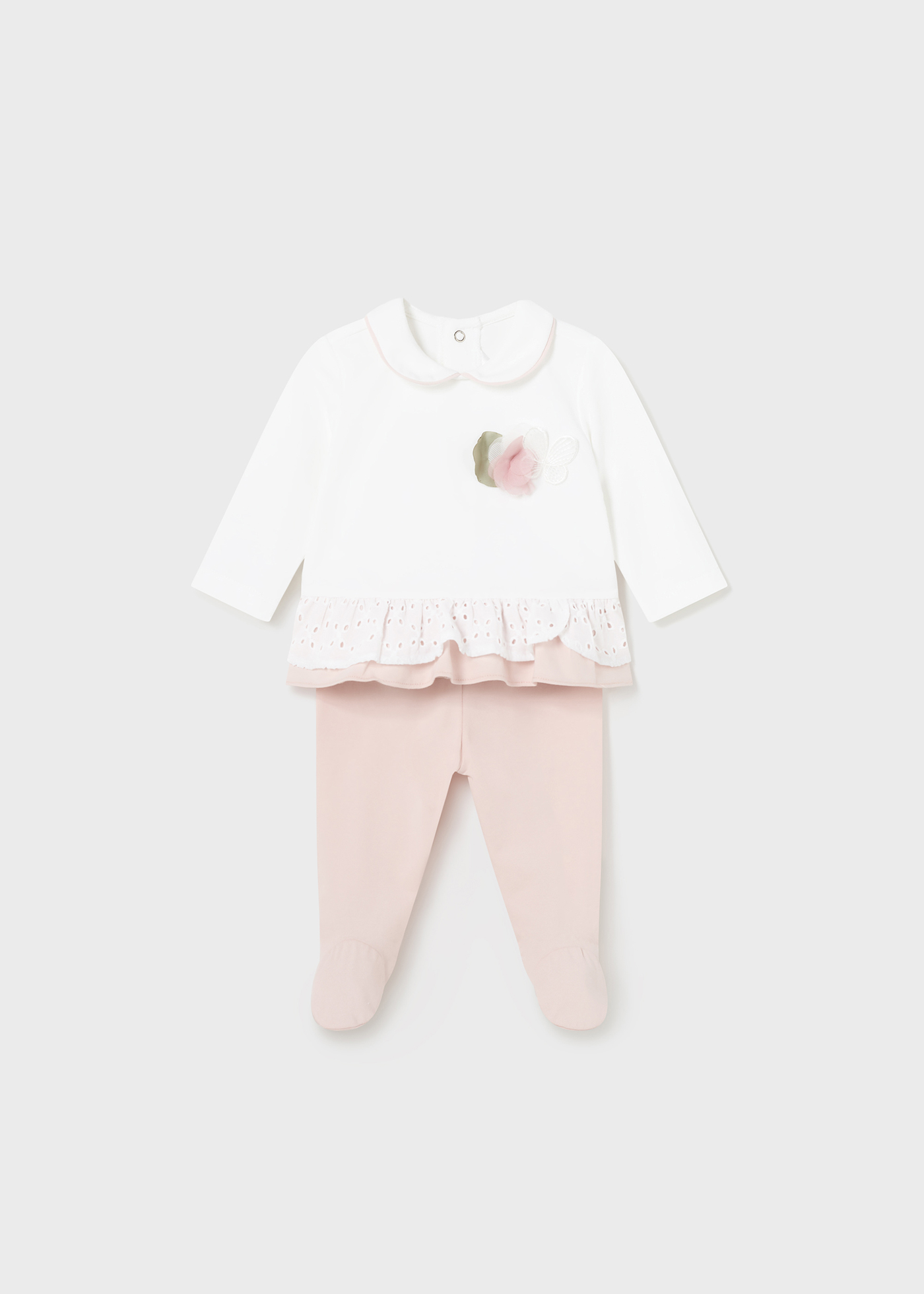 Newborn 2 Piece Flower Set Better Cotton Nude | Mayoral