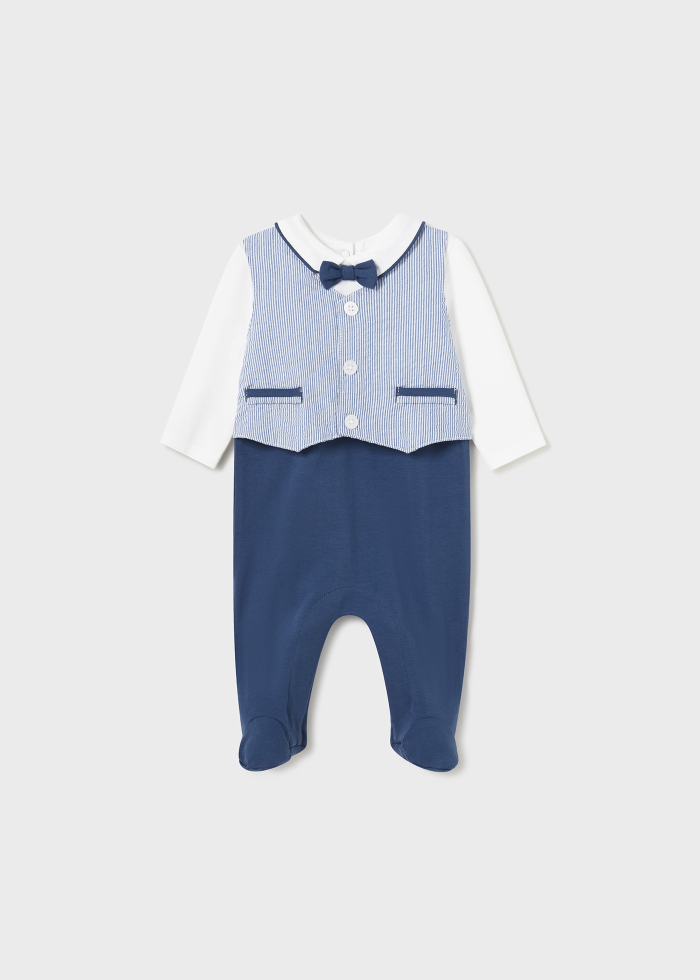 Newborn one-piece set Better Cotton Cerulean | Mayoral