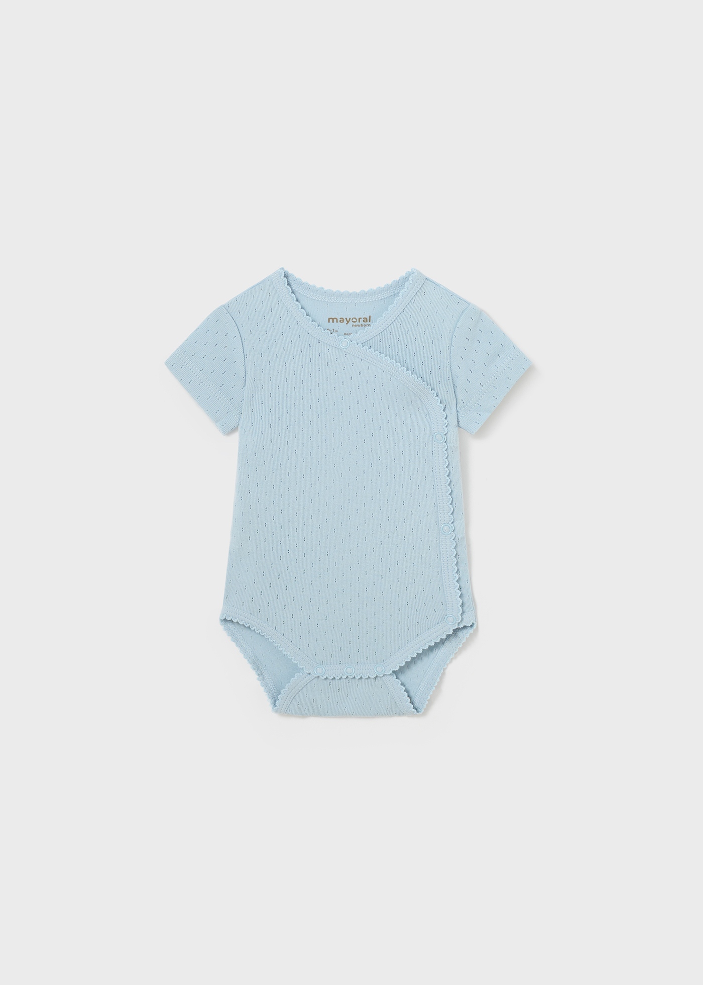 Newborn openwork bodysuit Better Cotton Crystal | Mayoral