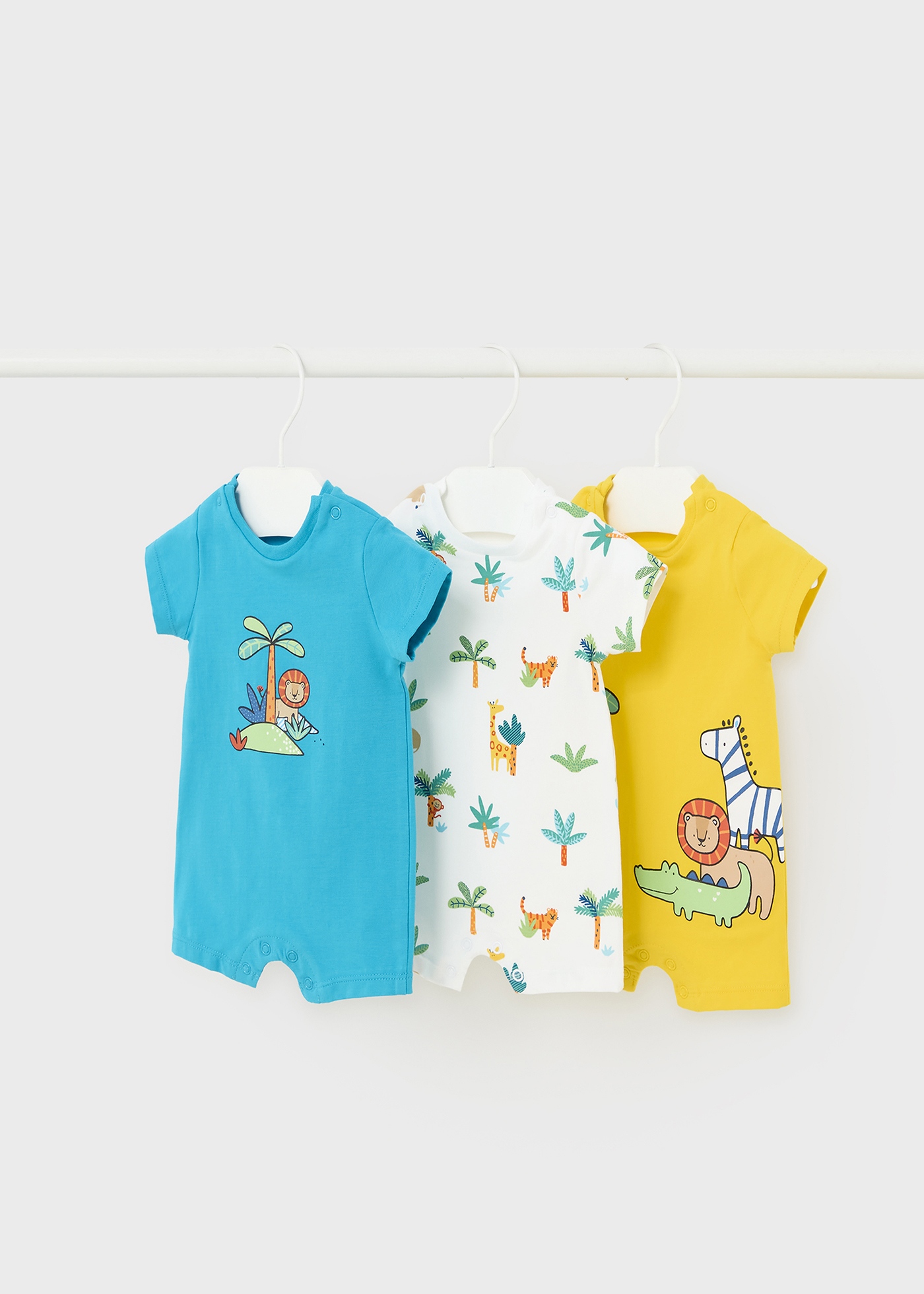 Newborn 3-pack romper Better Cotton Nebula | Mayoral