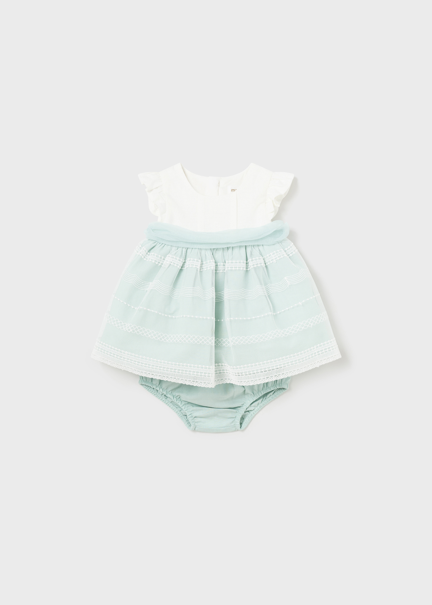 Newborn Combined Dress with Nappy Cover Jade | Mayoral