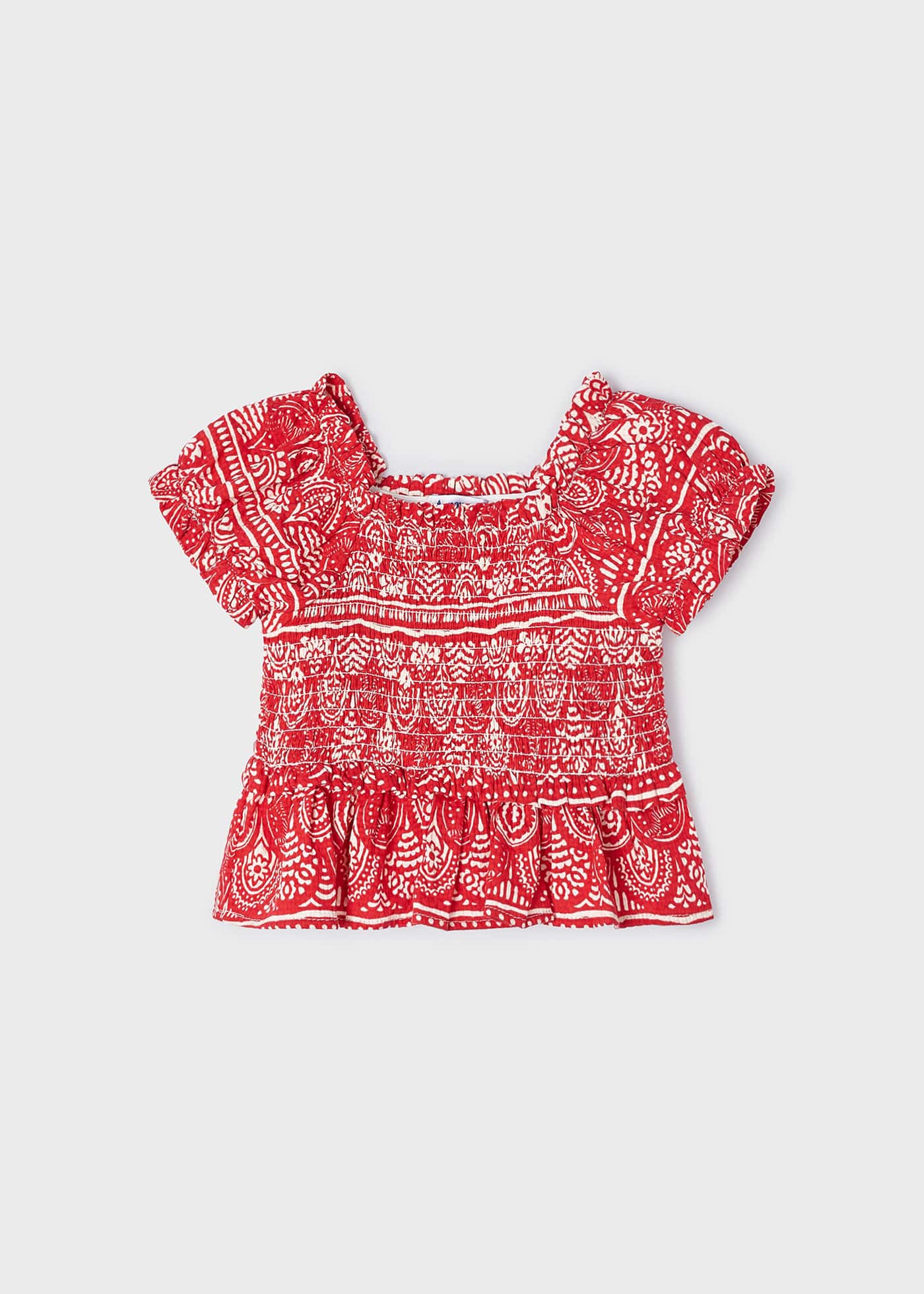 Girls printed smocked top Granadine | Mayoral
