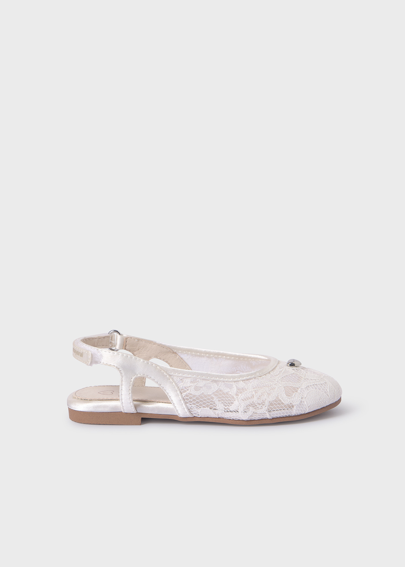 Girls ballet flats sustainable leather White | Mayoral
