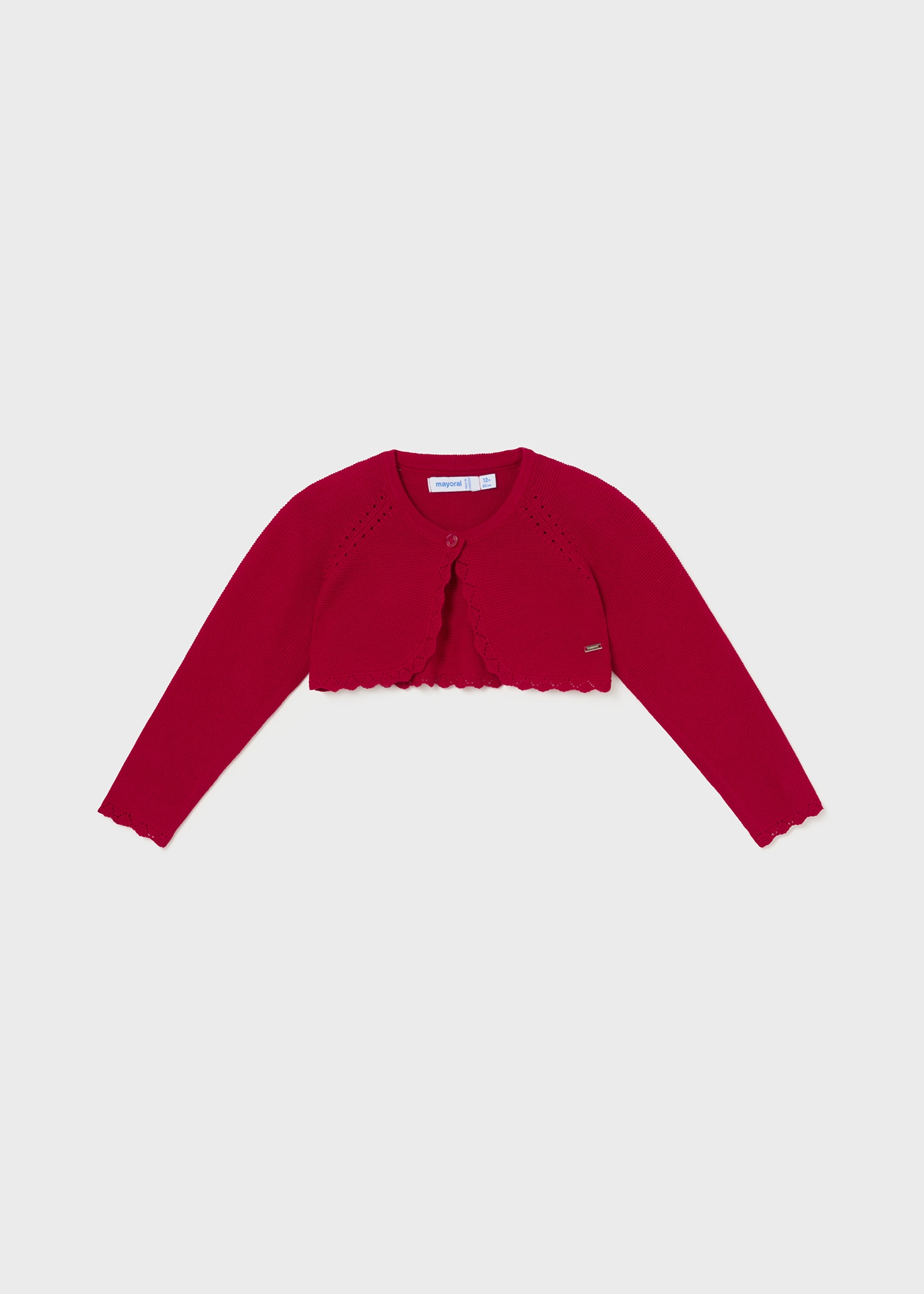 Baby cropped cardigan LENZING™ ECOVERO™ Viscose Red | Mayoral