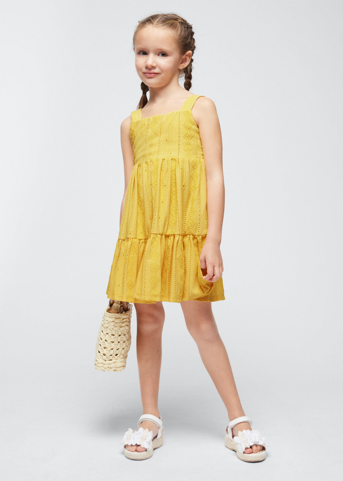 Girls openwork dress Honey | Mayoral