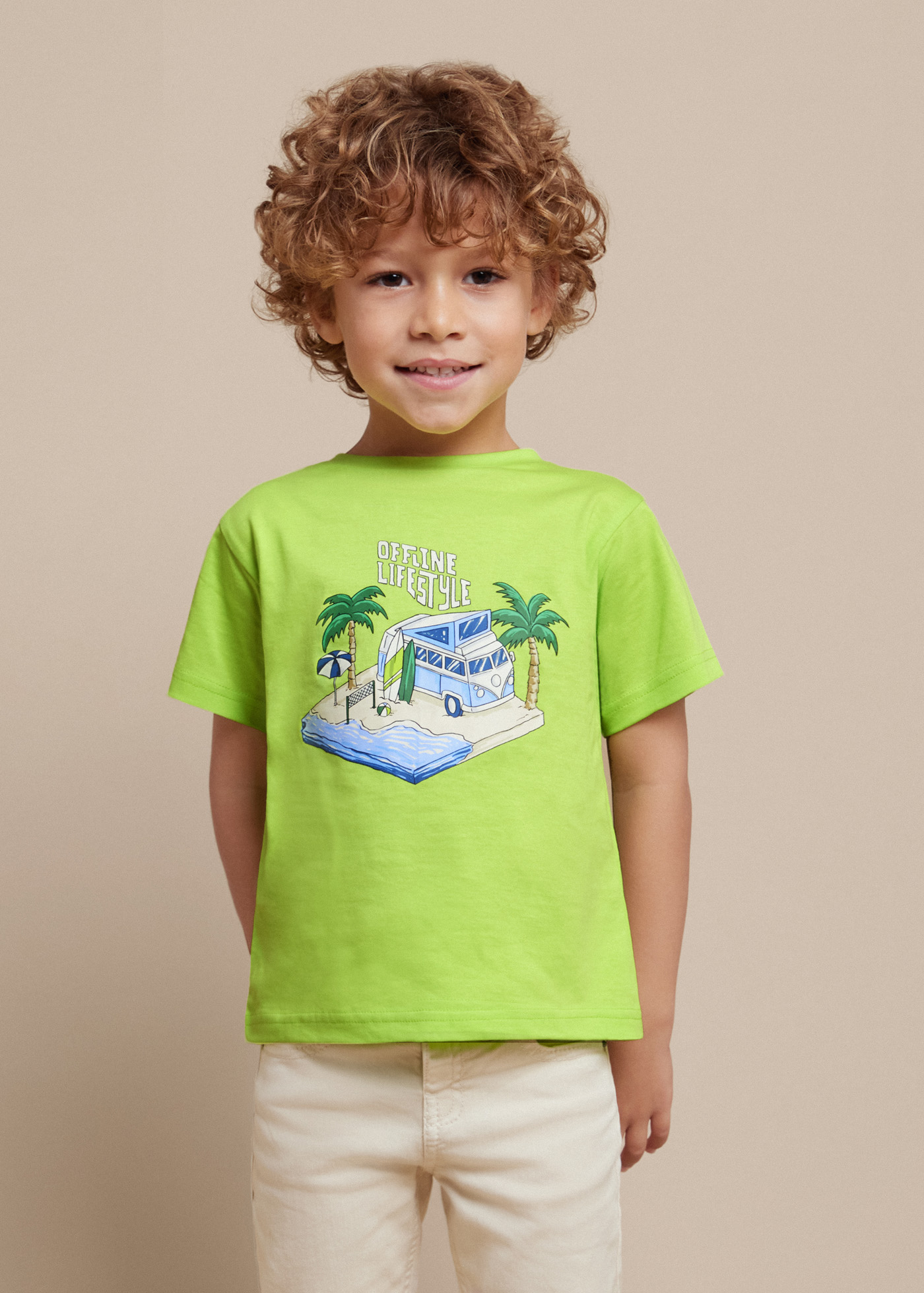 Tricou imprimeu Better Cotton baiat Kiwi | Mayoral
