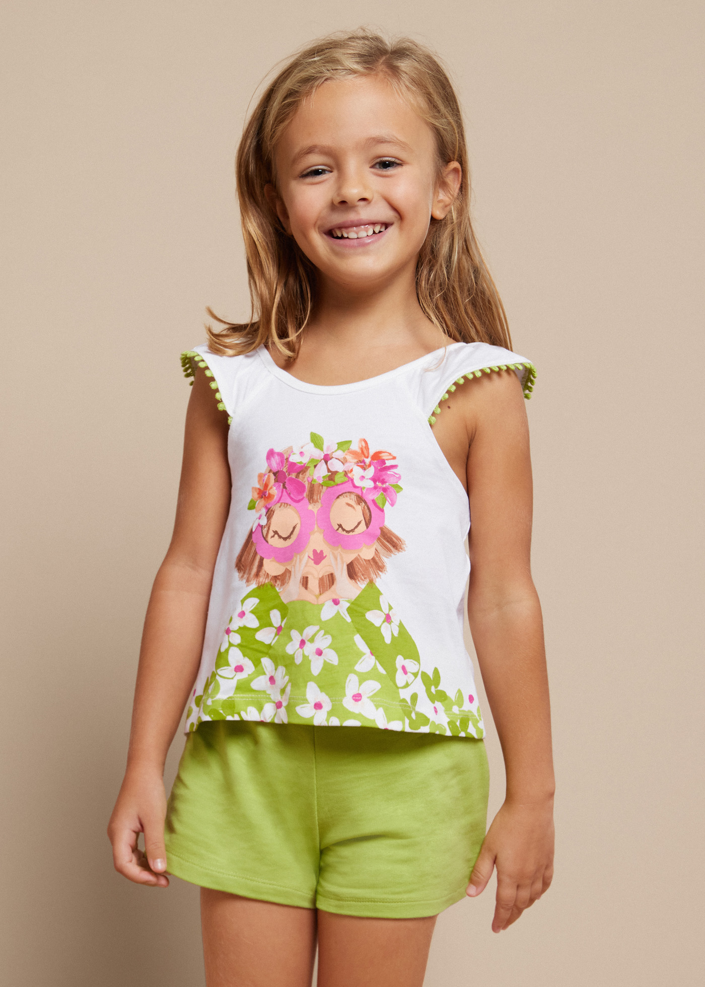 Girls 2-piece set Better Cotton Kiwi | Mayoral