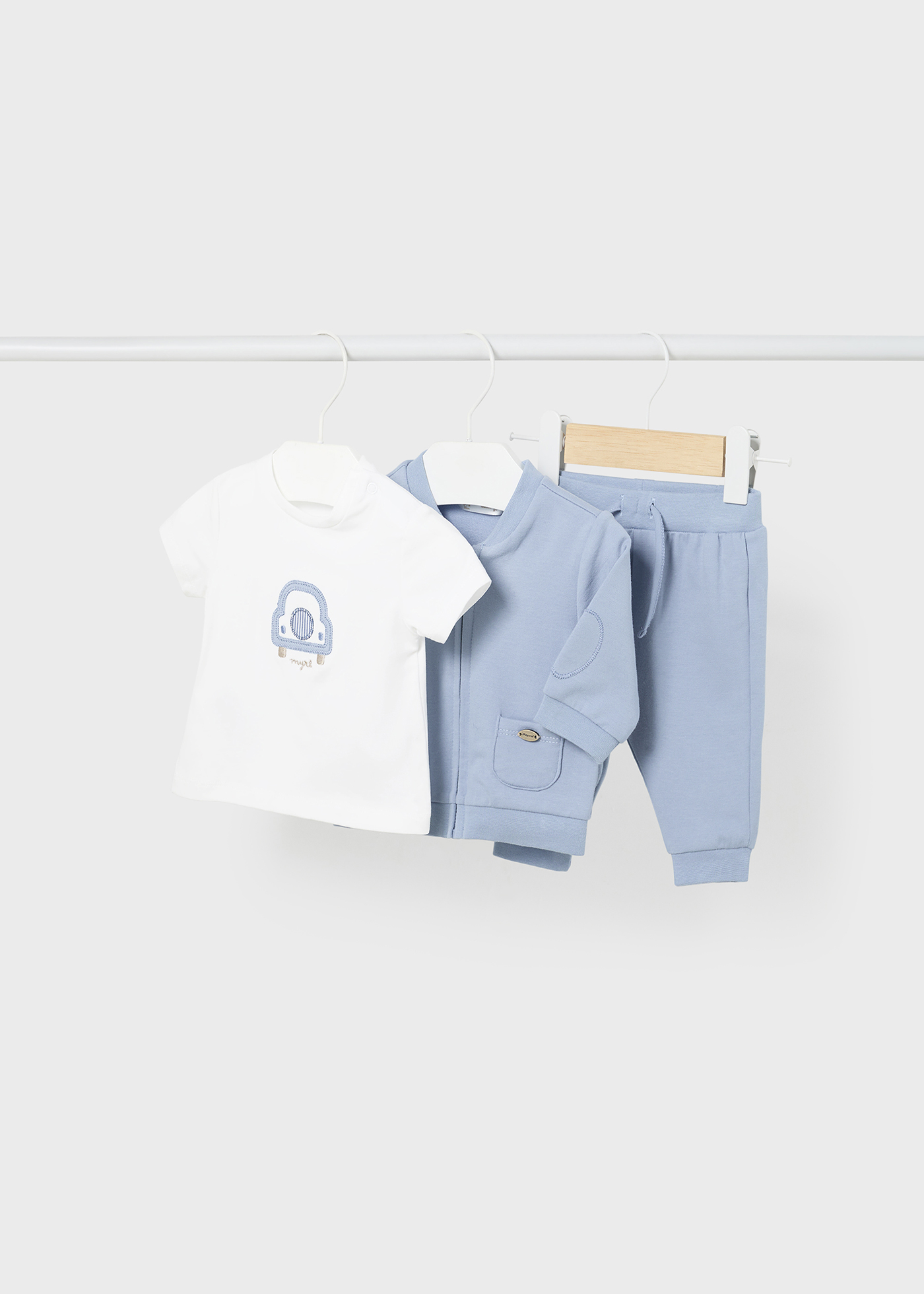Newborn 3 Piece Tracksuit Set Better Cotton Niagara | Mayoral