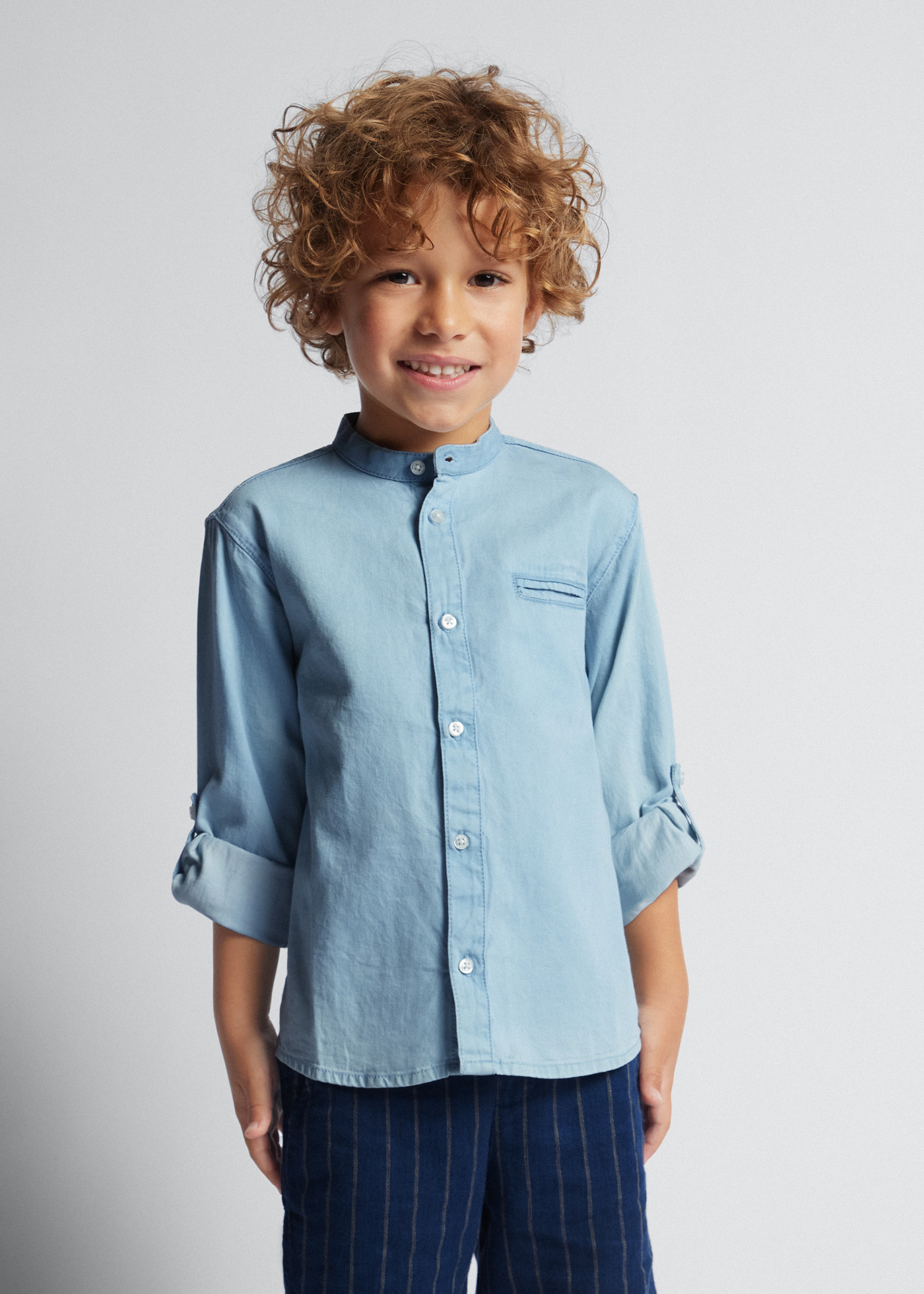 Boys denim shirt Better Cotton Light denim | Mayoral