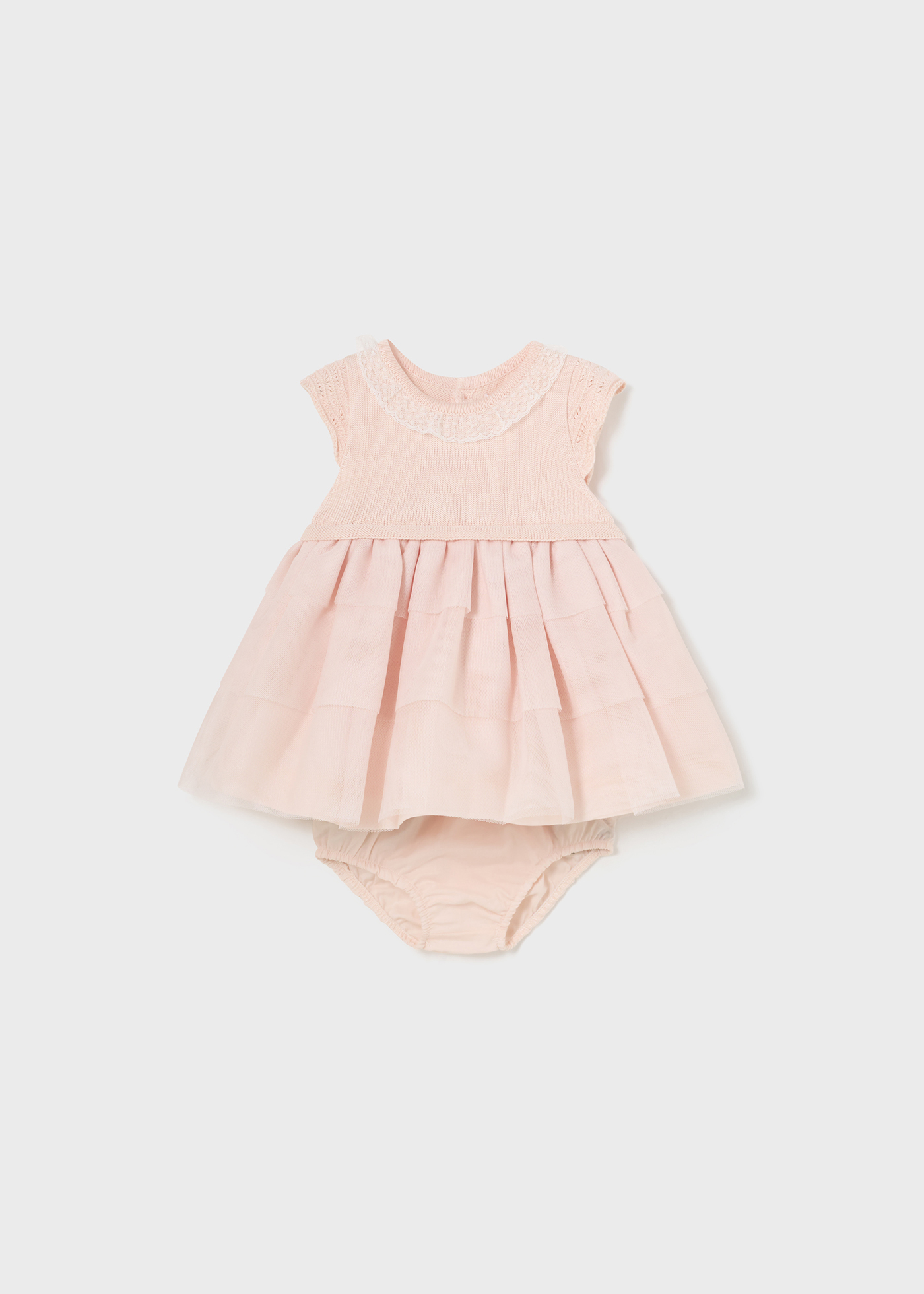 Newborn Combined Dress with Nappy Cover Nude | Mayoral