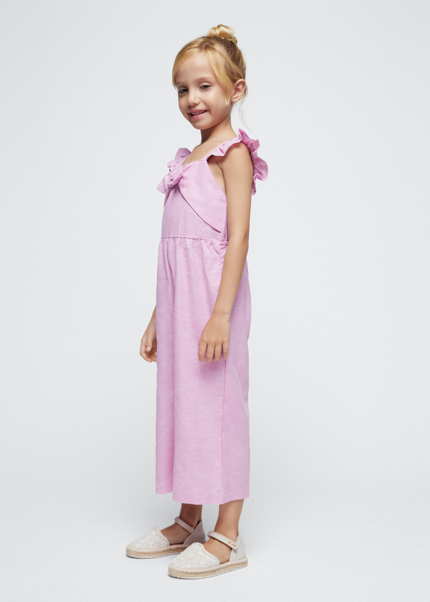 Mono nudo lino niña Malva | Mayoral